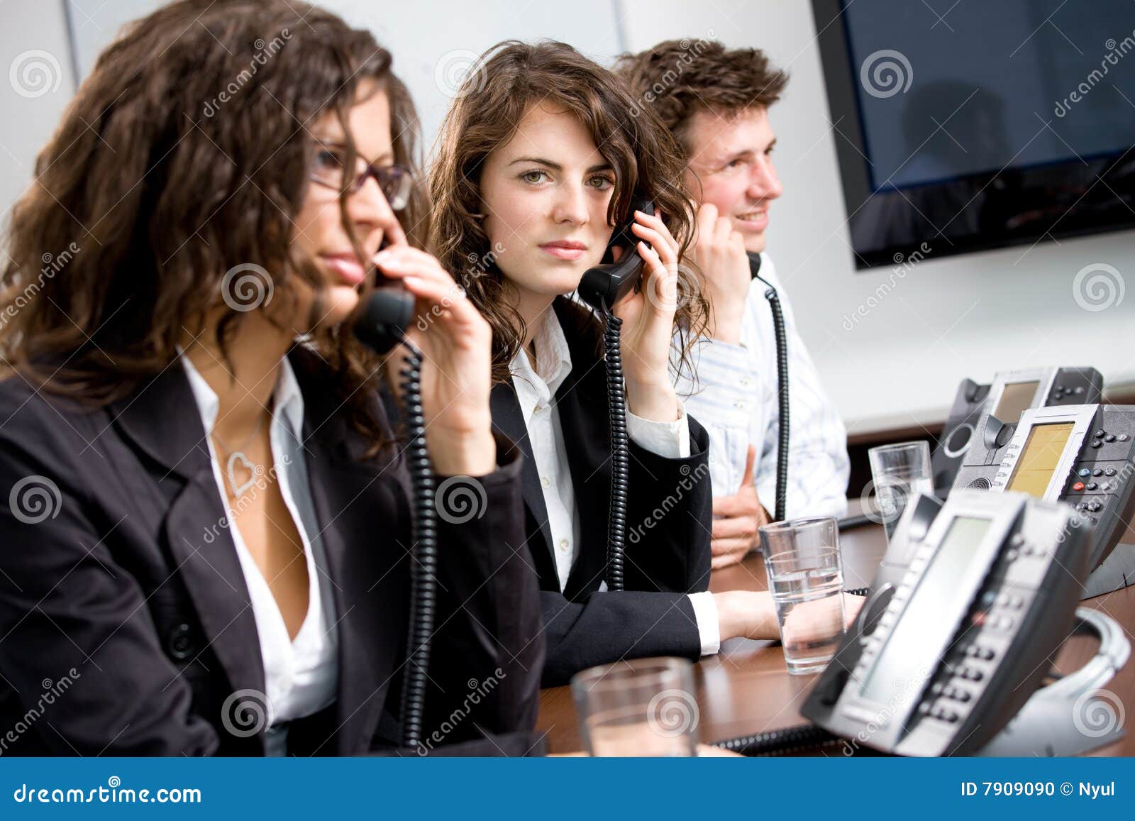 Telephone Workers at Office Stock Photo - Image of collar, employment ...