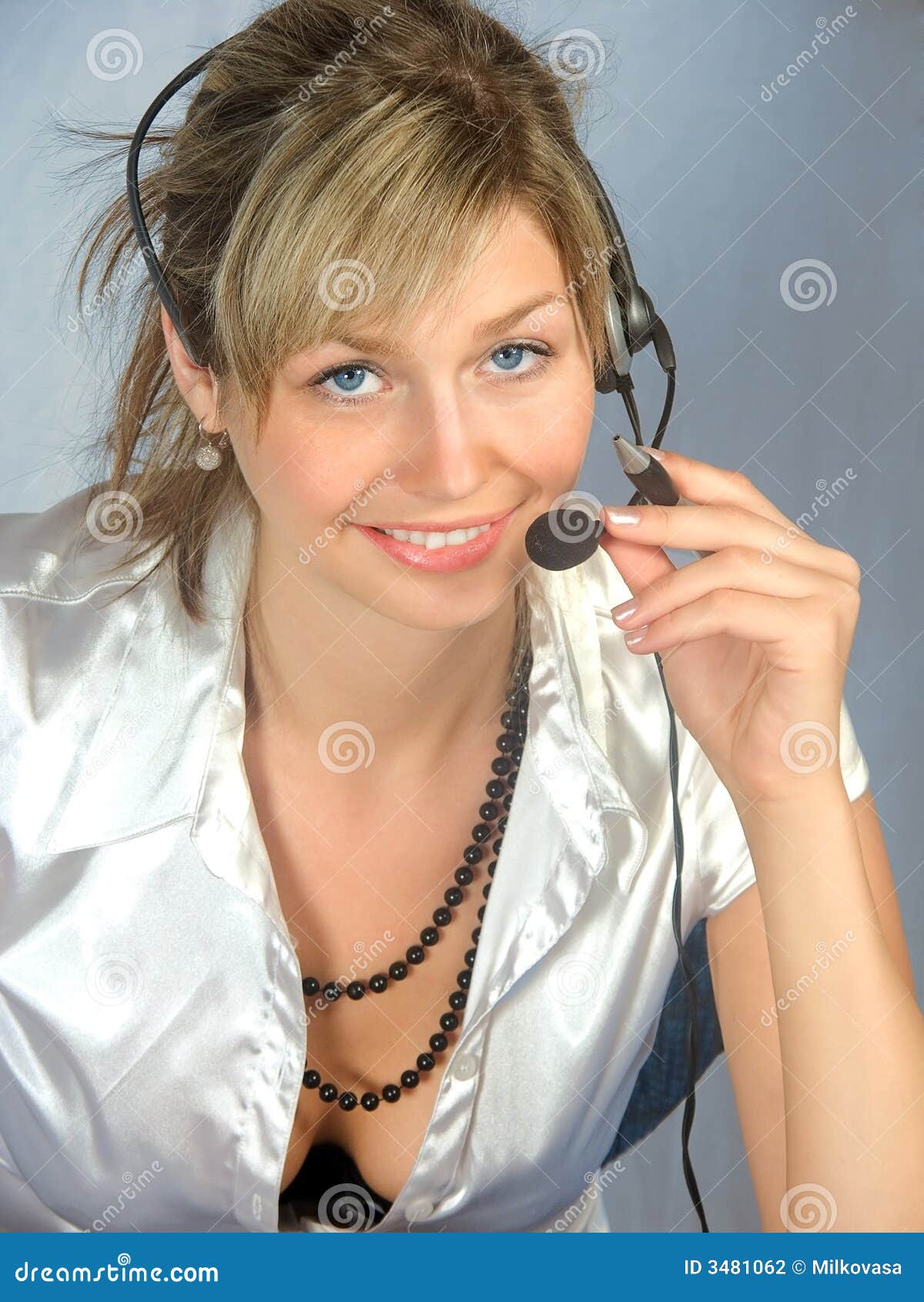 Telephonist stock photo. Image of labour, admin, attractive - 3481062