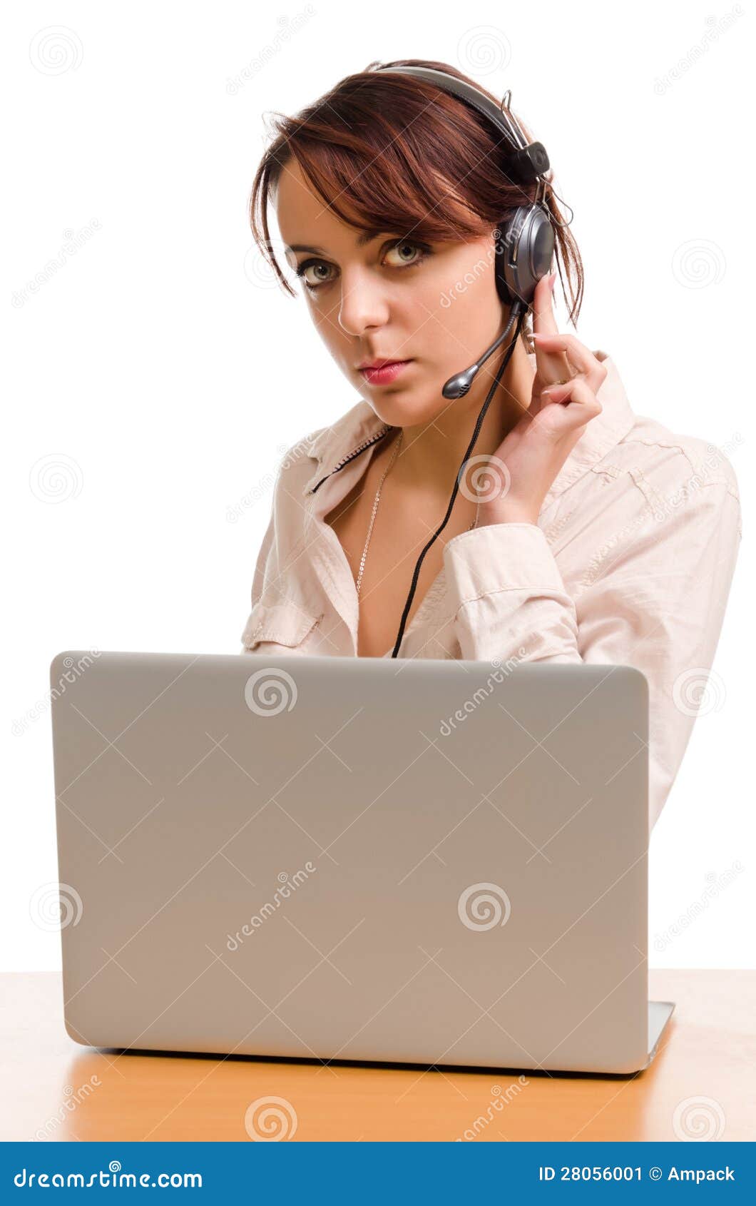 Telephonist on a Company Help Desk Stock Image - Image of communicate ...