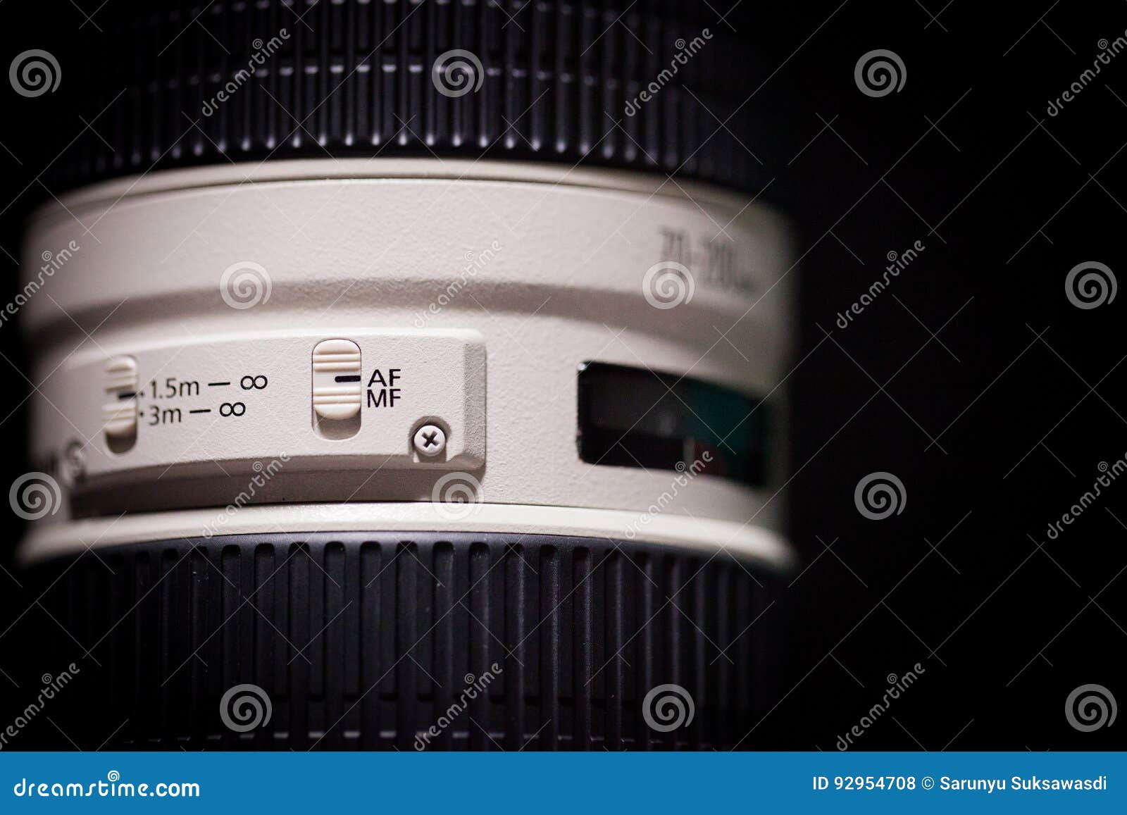 Telephoto Lens with Auto/manual Focus Switch Option Editorial Stock ...