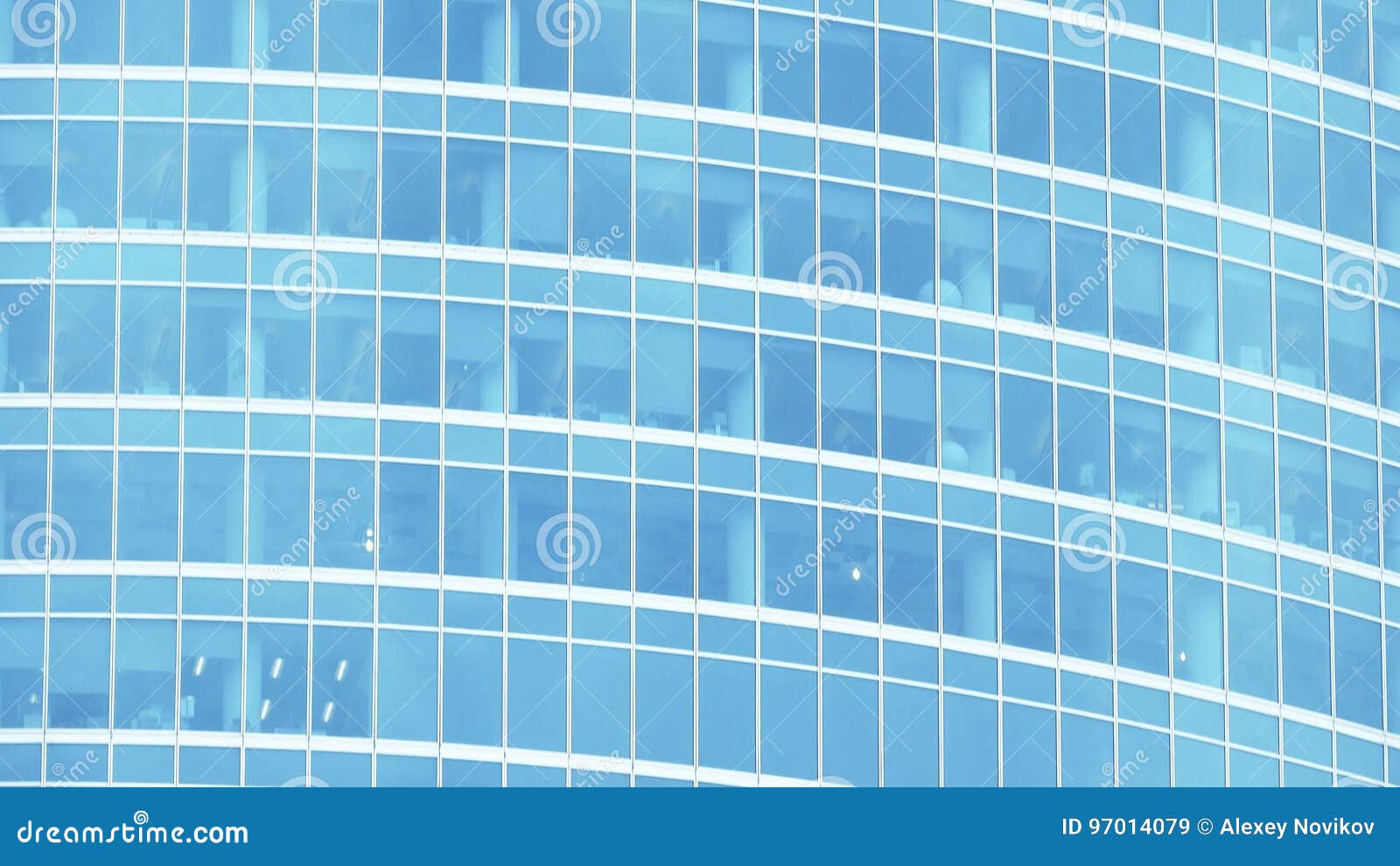 Telephoto Shot of an Office Skyscraper, Blue Tint Stock Image - Image ...