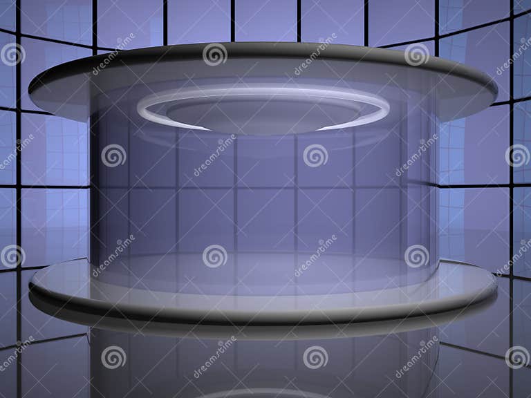 Teleportation capsule stock illustration. Illustration of space - 58376605