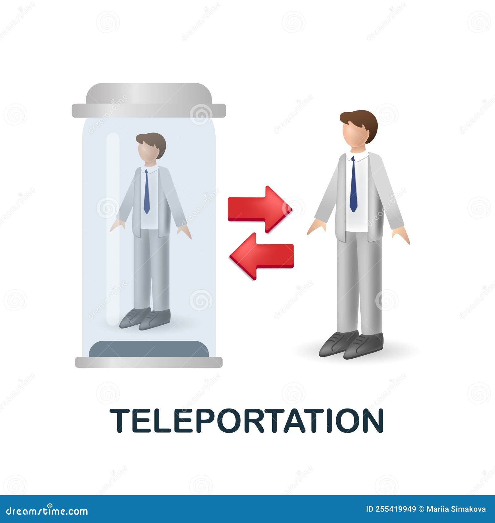 Teleportation Icon. 3d Illustration from Artificial Intelligence ...