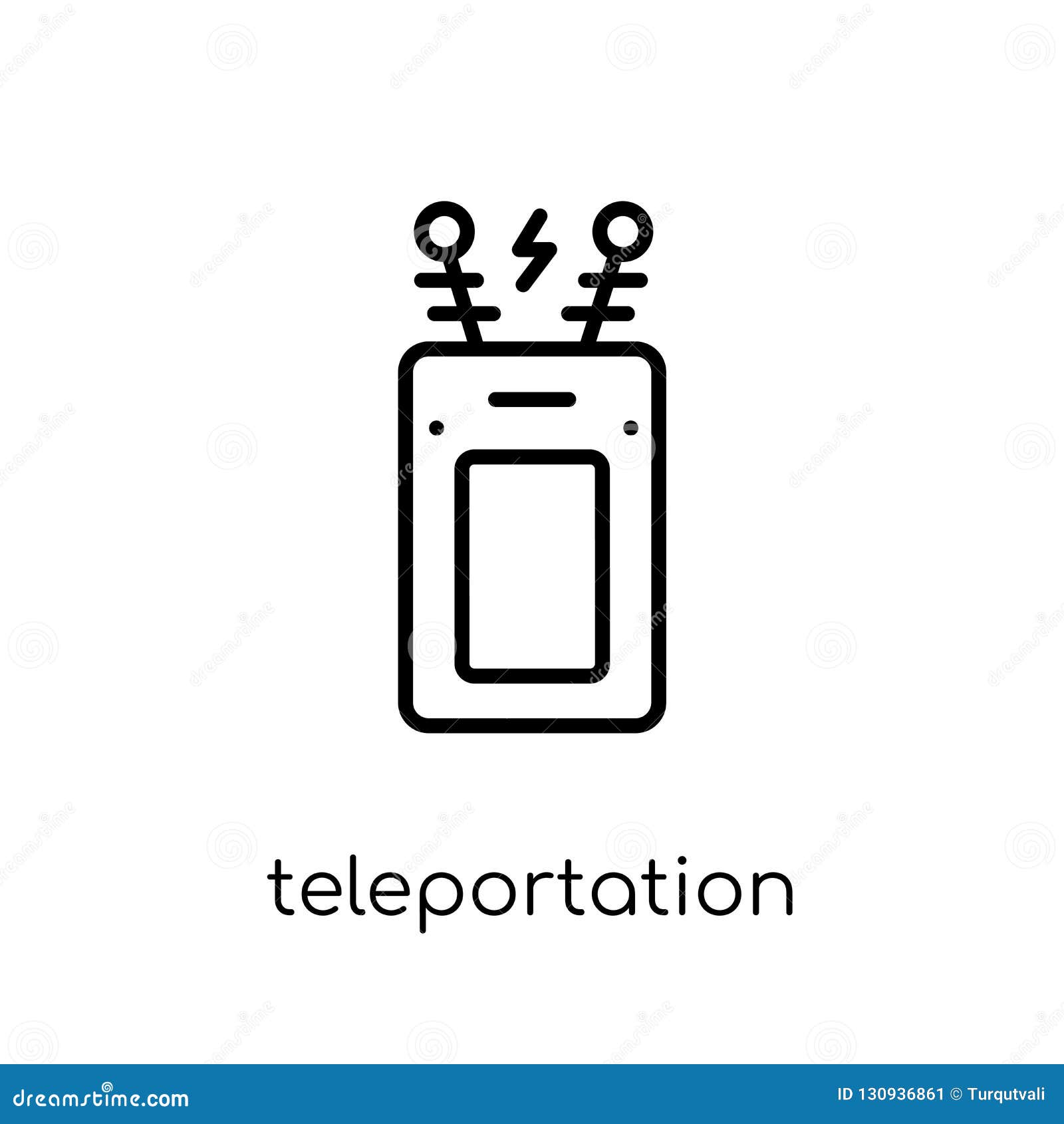Linear Teleportation Icon From Future Technology Outline Collection ...