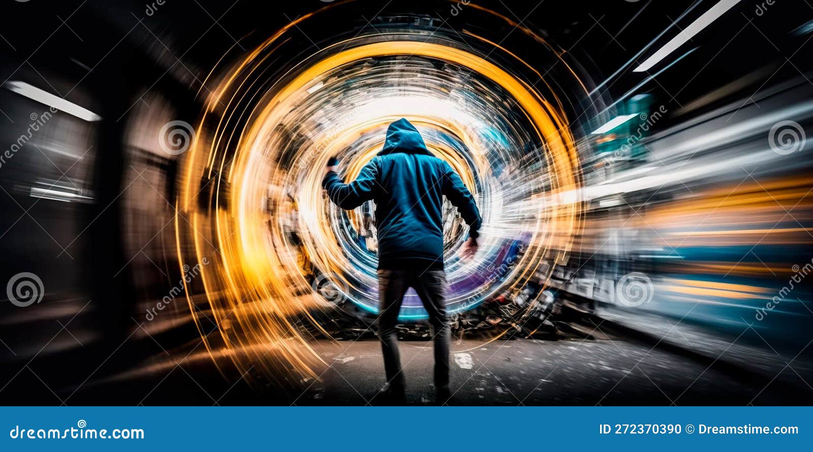 Teleportation and Other Means of Rapid Movement. Generative AI Stock ...