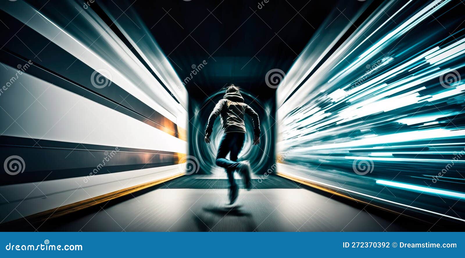 Teleportation and Other Means of Rapid Movement. Generative AI Stock ...