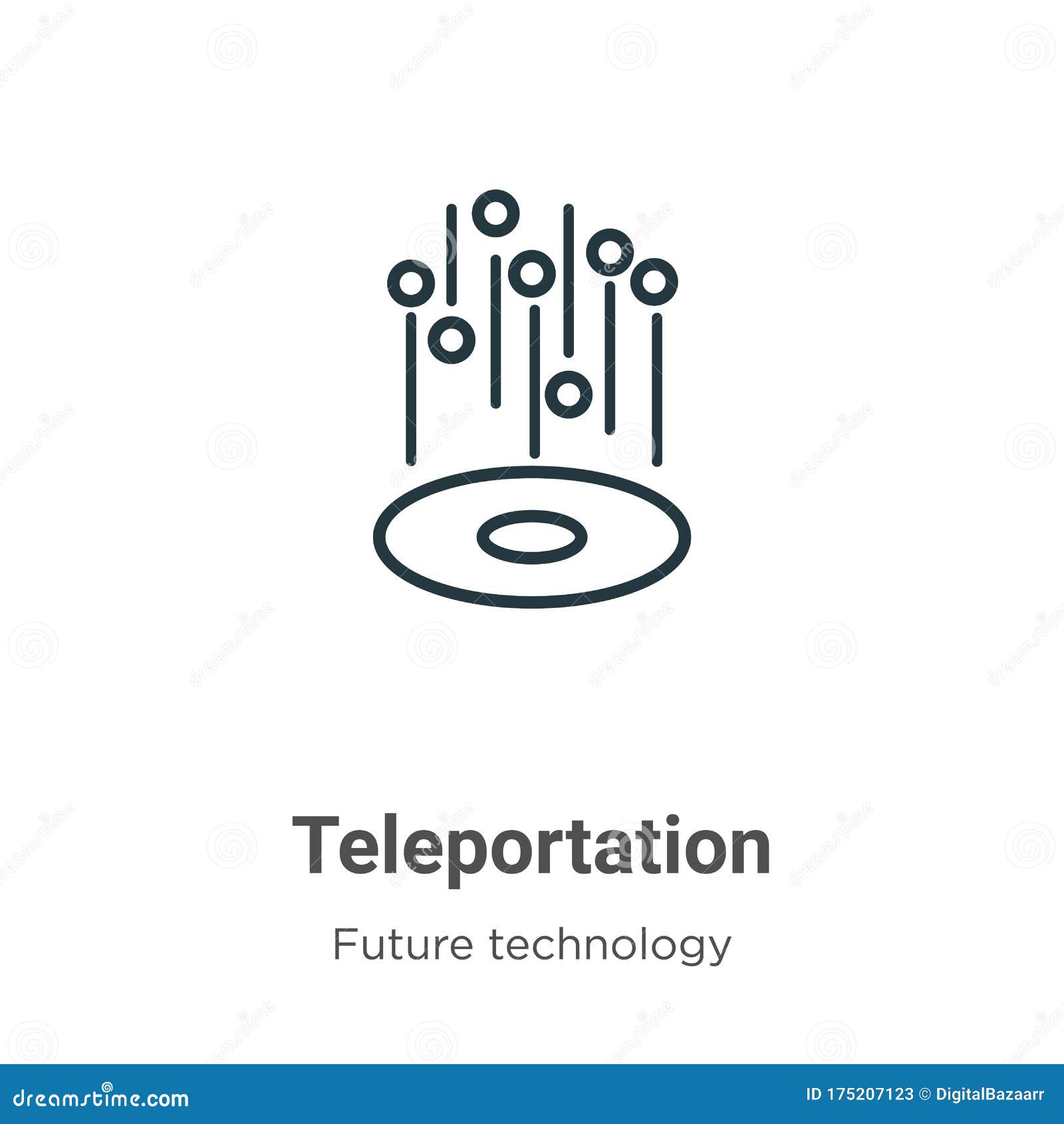 Teleportation Outline Icon. Simple Linear Element Illustration ...