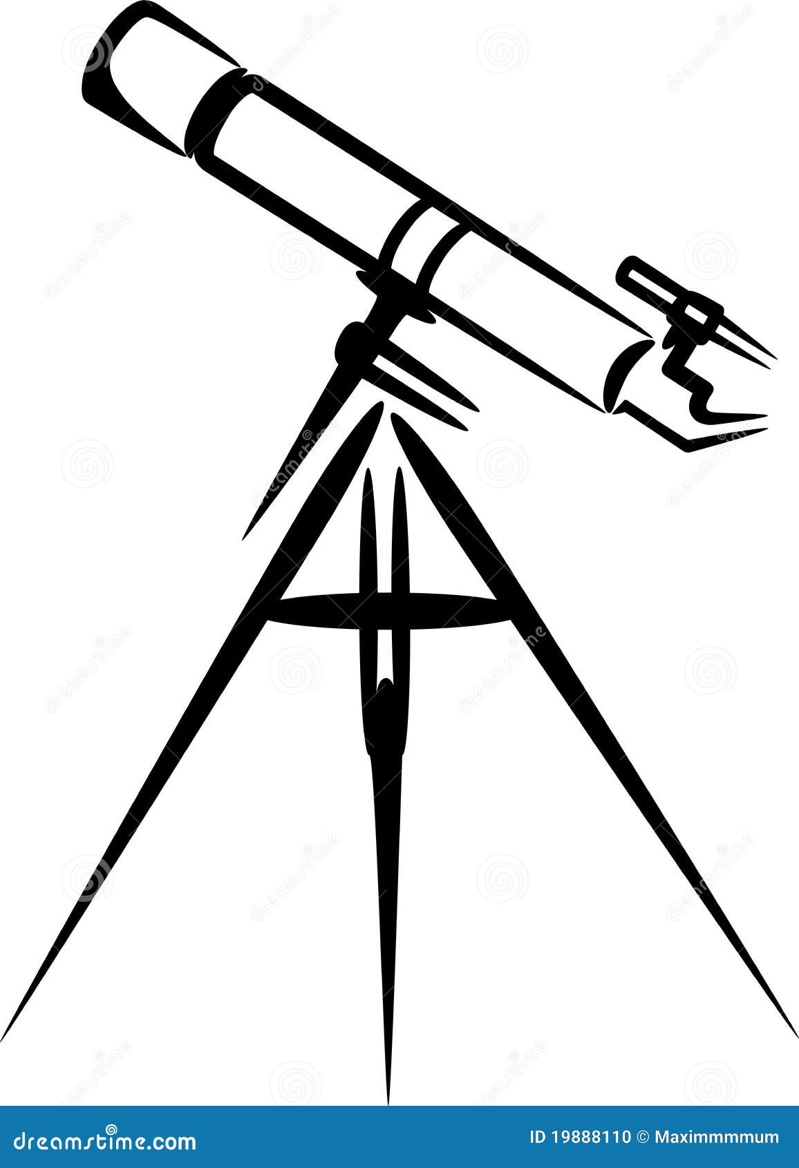 Telescope stock vector. Illustration of lens, observe - 19888110