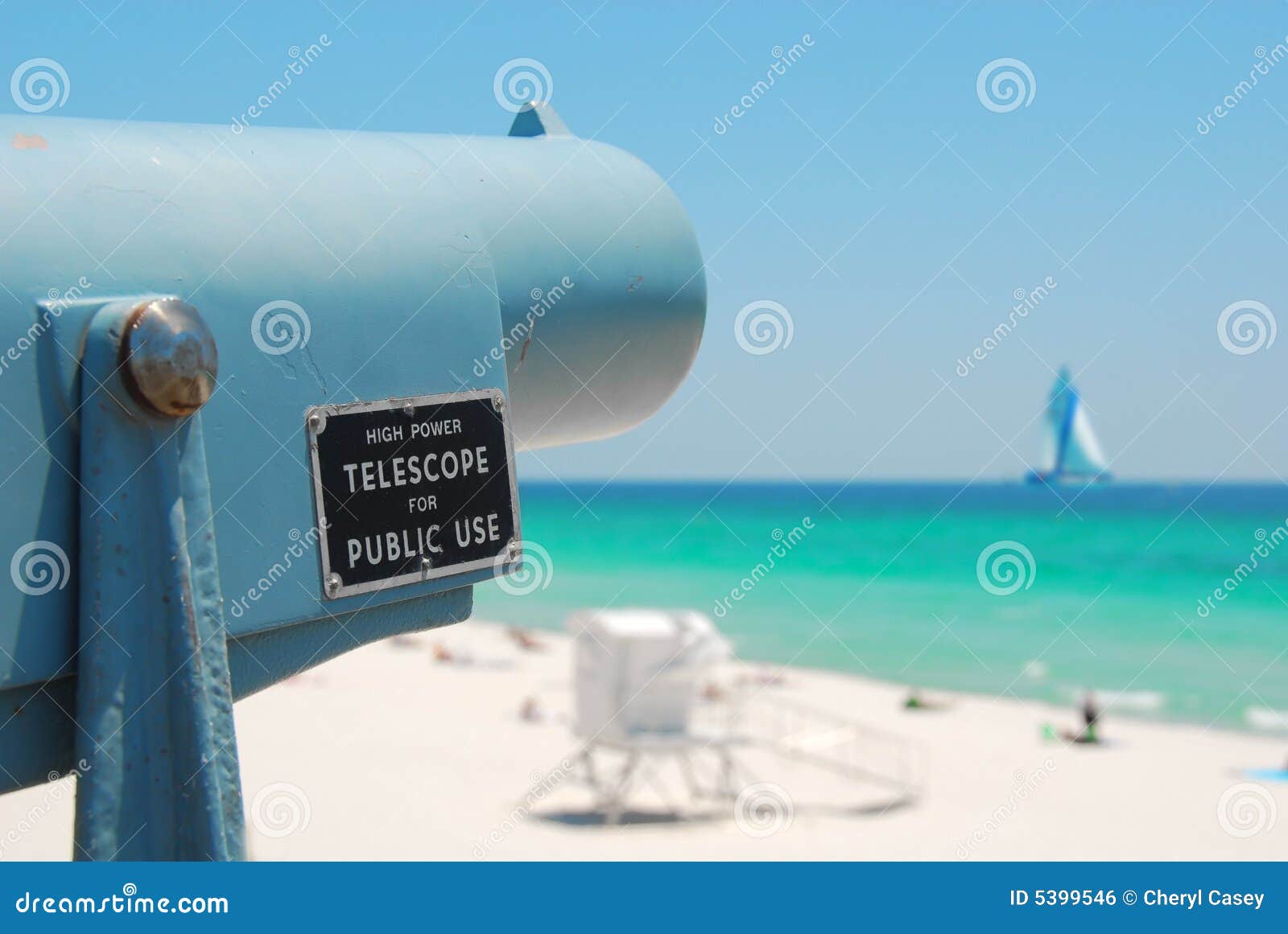 Telescope at Beach stock photo. Image of magnify, panhandle - 5399546