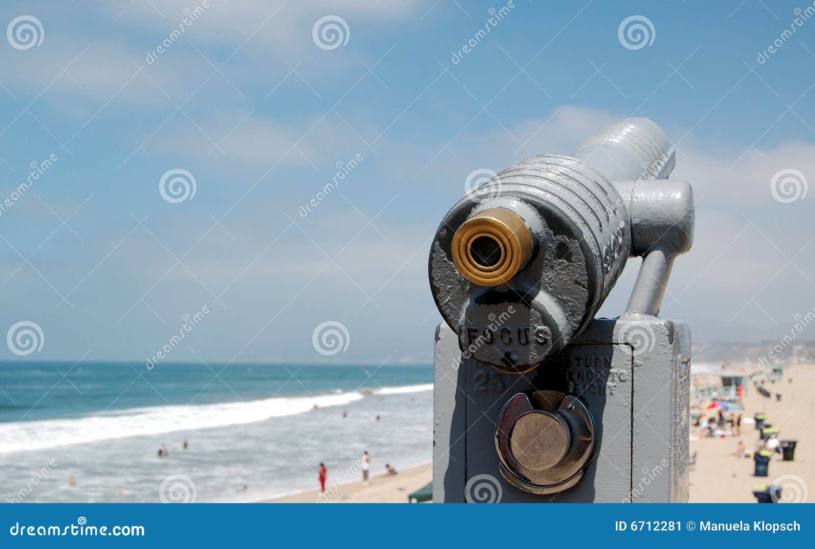 Telescope on beach stock image. Image of beach, seaside - 6712281