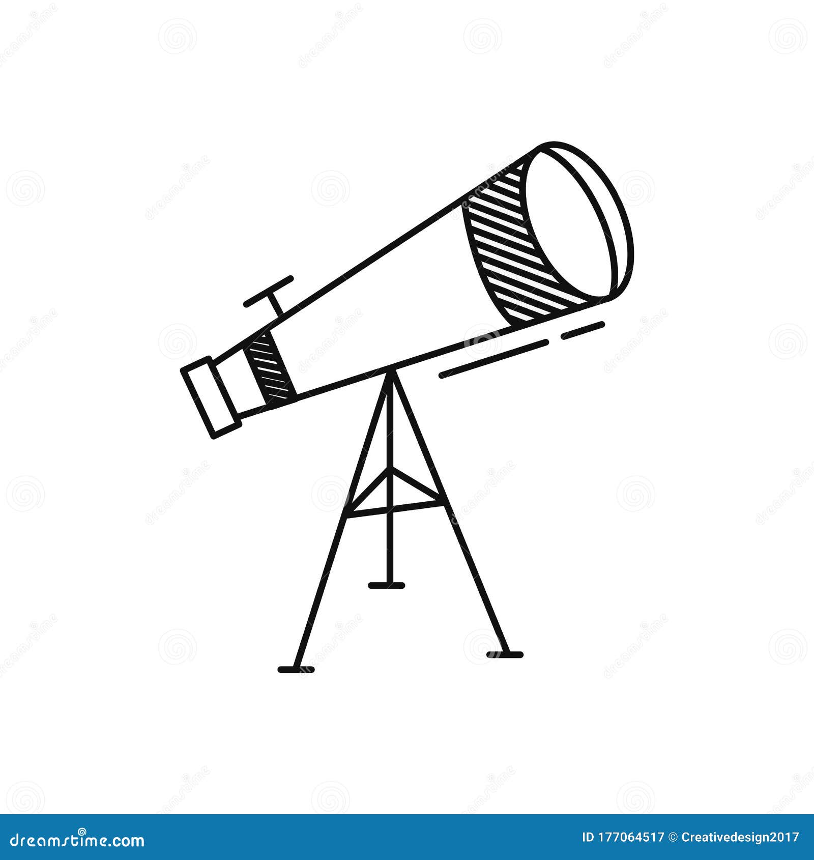 Telescope cartoon. vector stock vector. Illustration of icon - 177064517