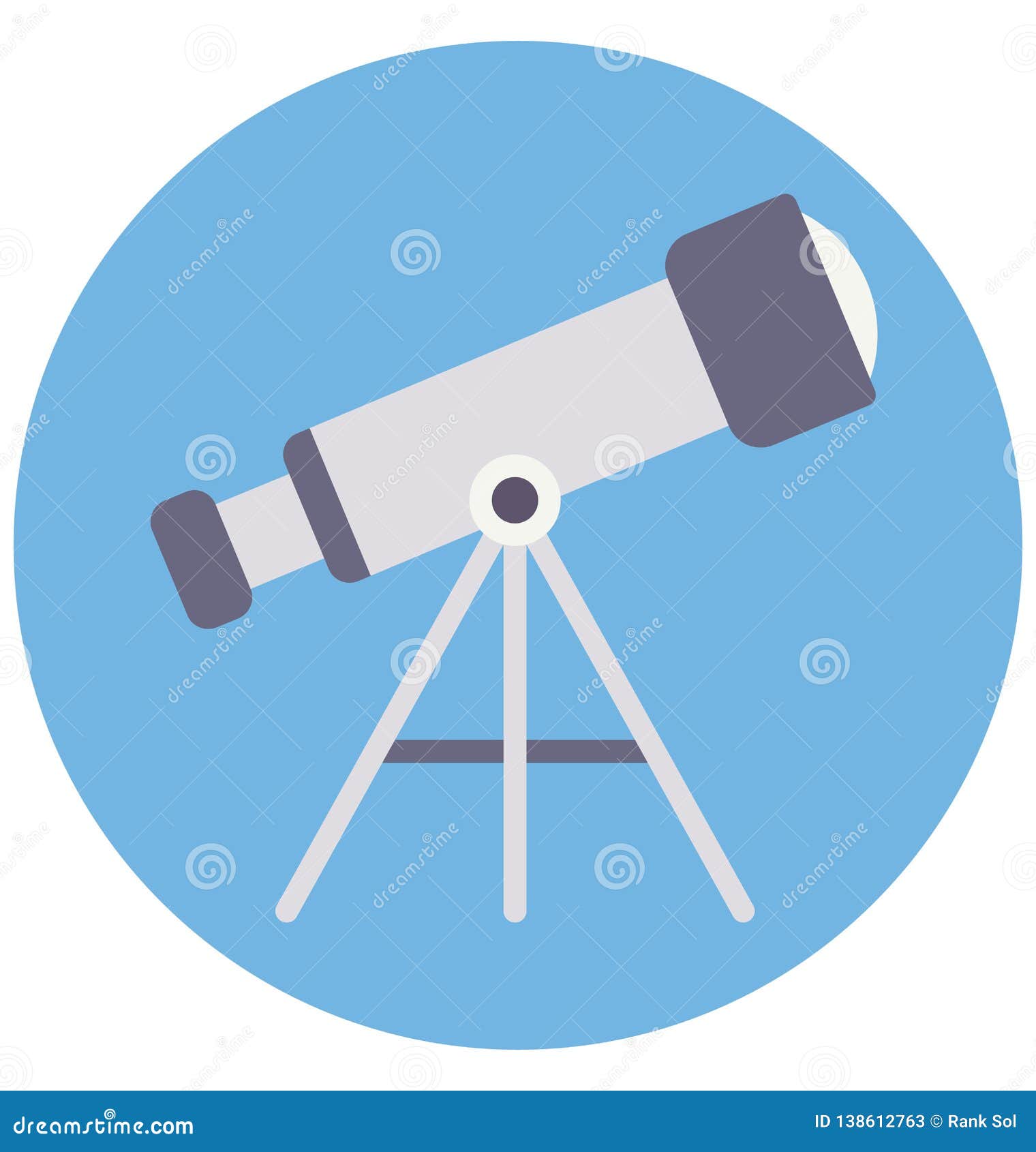 Basic Rgb Telescope Color Isolated Vector Icon That Can Be Easily