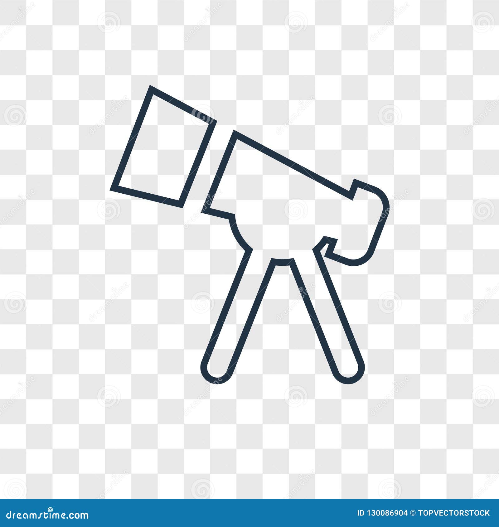 Telescope Concept Vector Linear Icon Isolated on Transparent Background ...