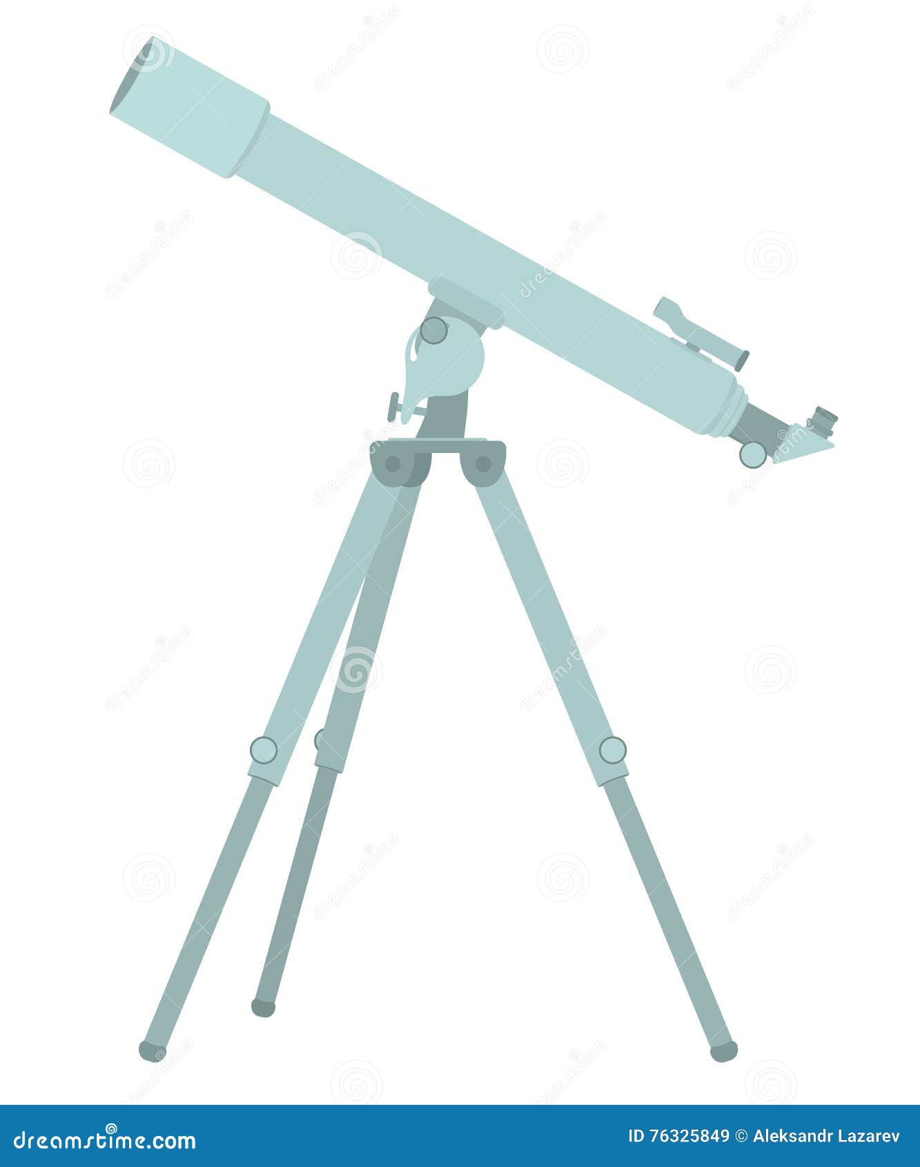 Telescope flat design stock vector. Illustration of equipment - 76325849