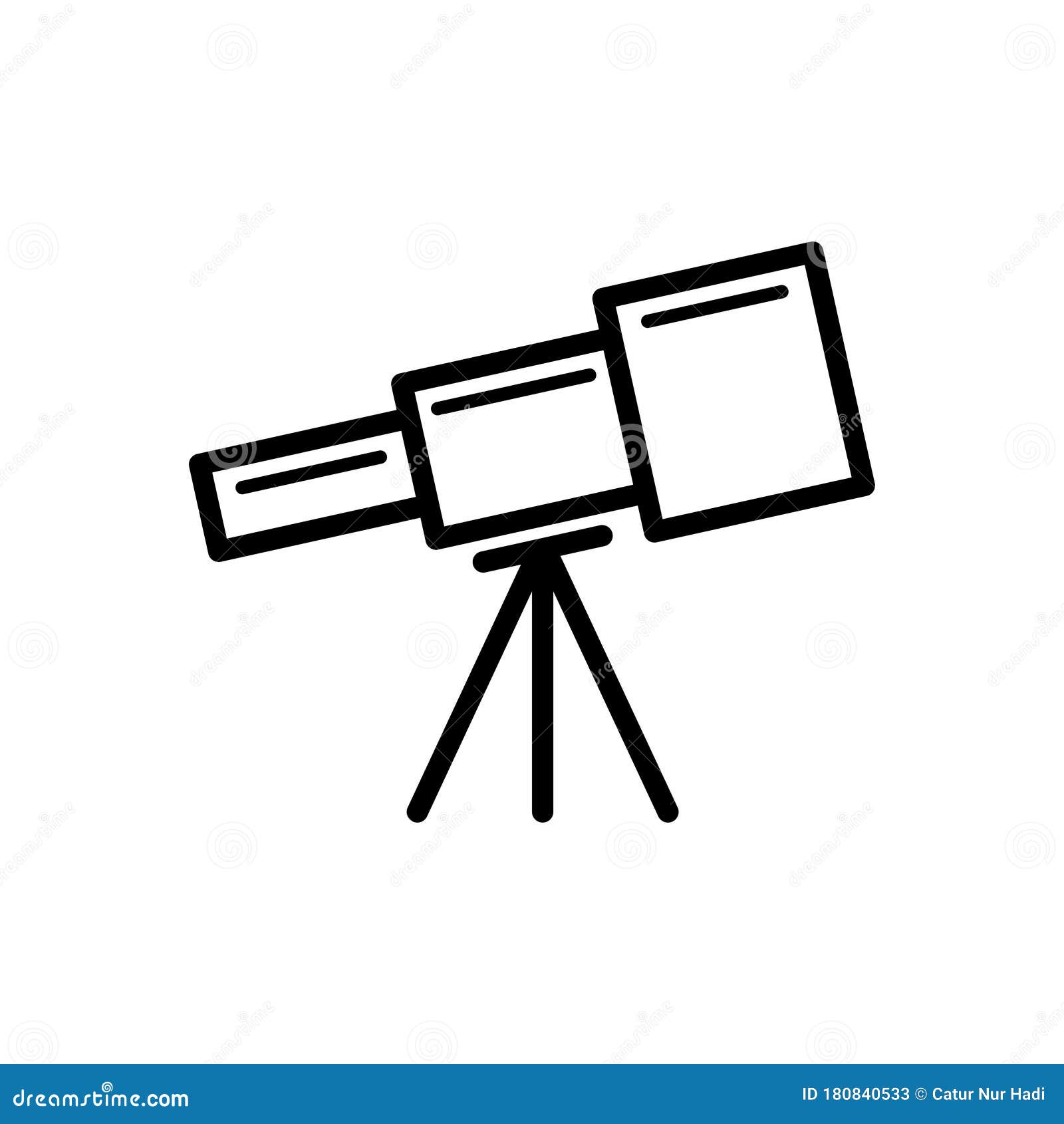 Telescope Icon Flat Vector Template Design Trendy Stock Vector ...