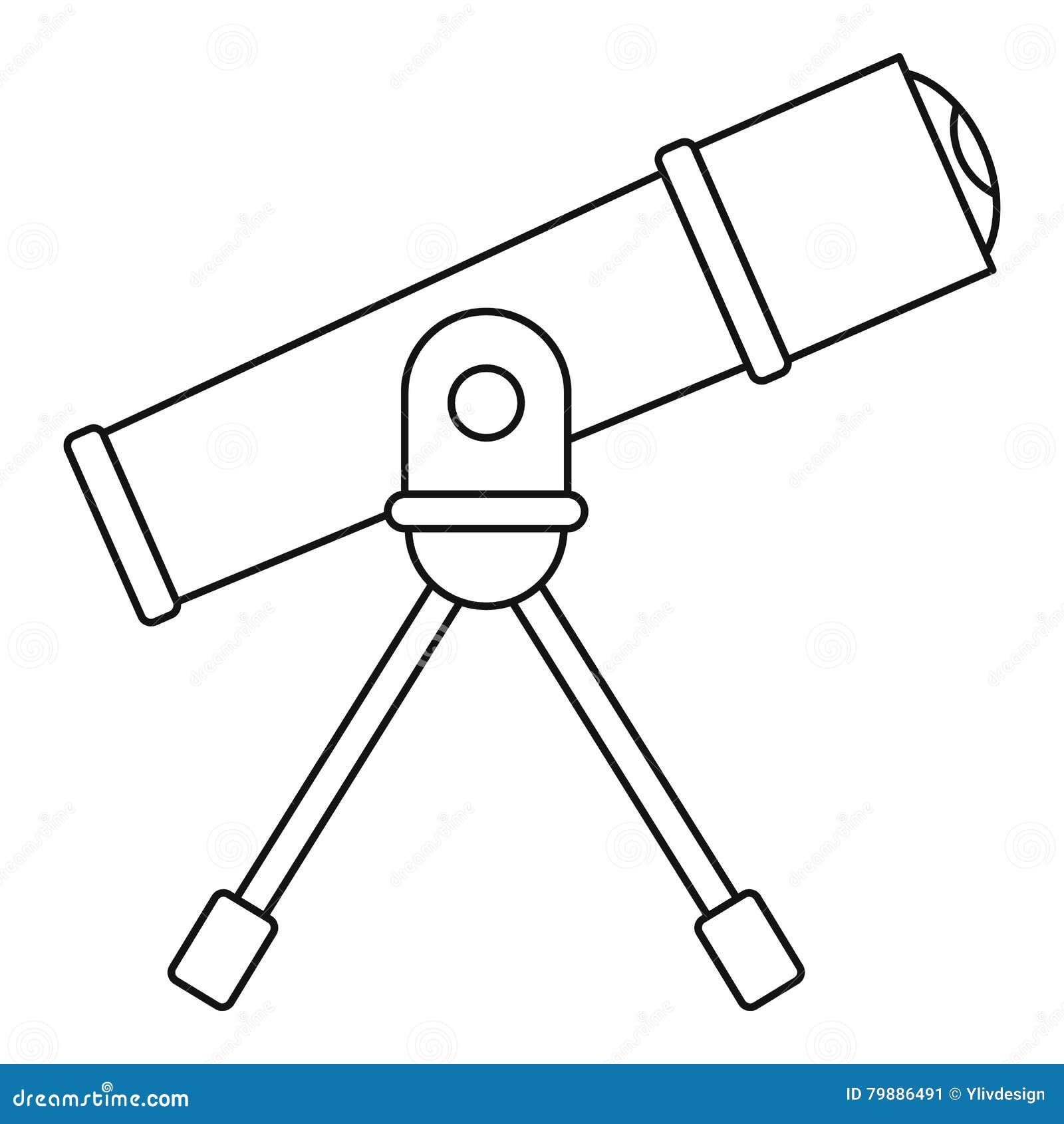 Telescope Icon, Outline Style Stock Vector - Illustration of cosmos ...