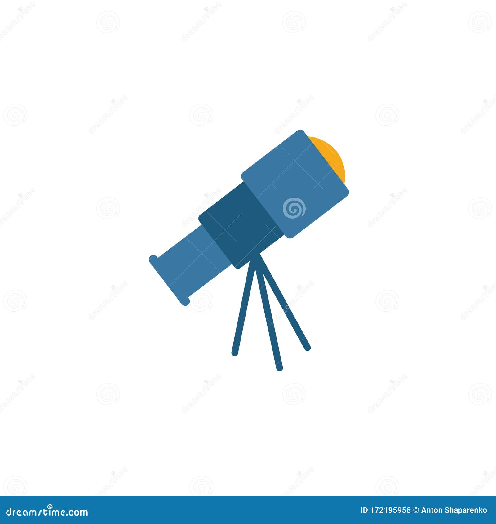 Telescope Icon. Simple Element from Space Icons Collection Stock ...