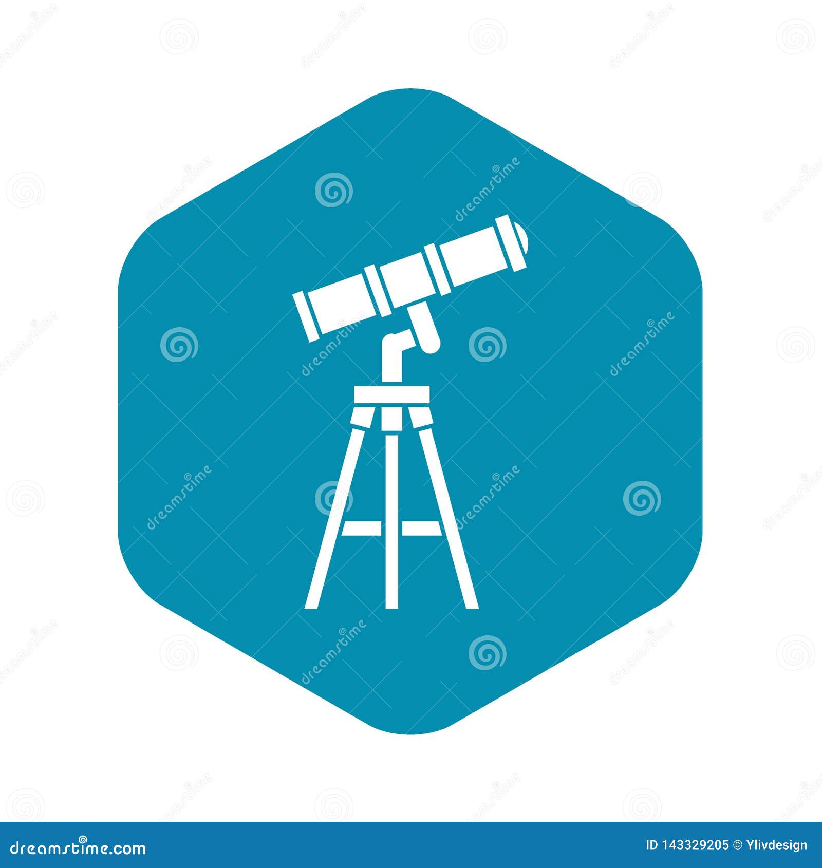 Telescope Icon, Simple Style Stock Vector - Illustration of magnify ...
