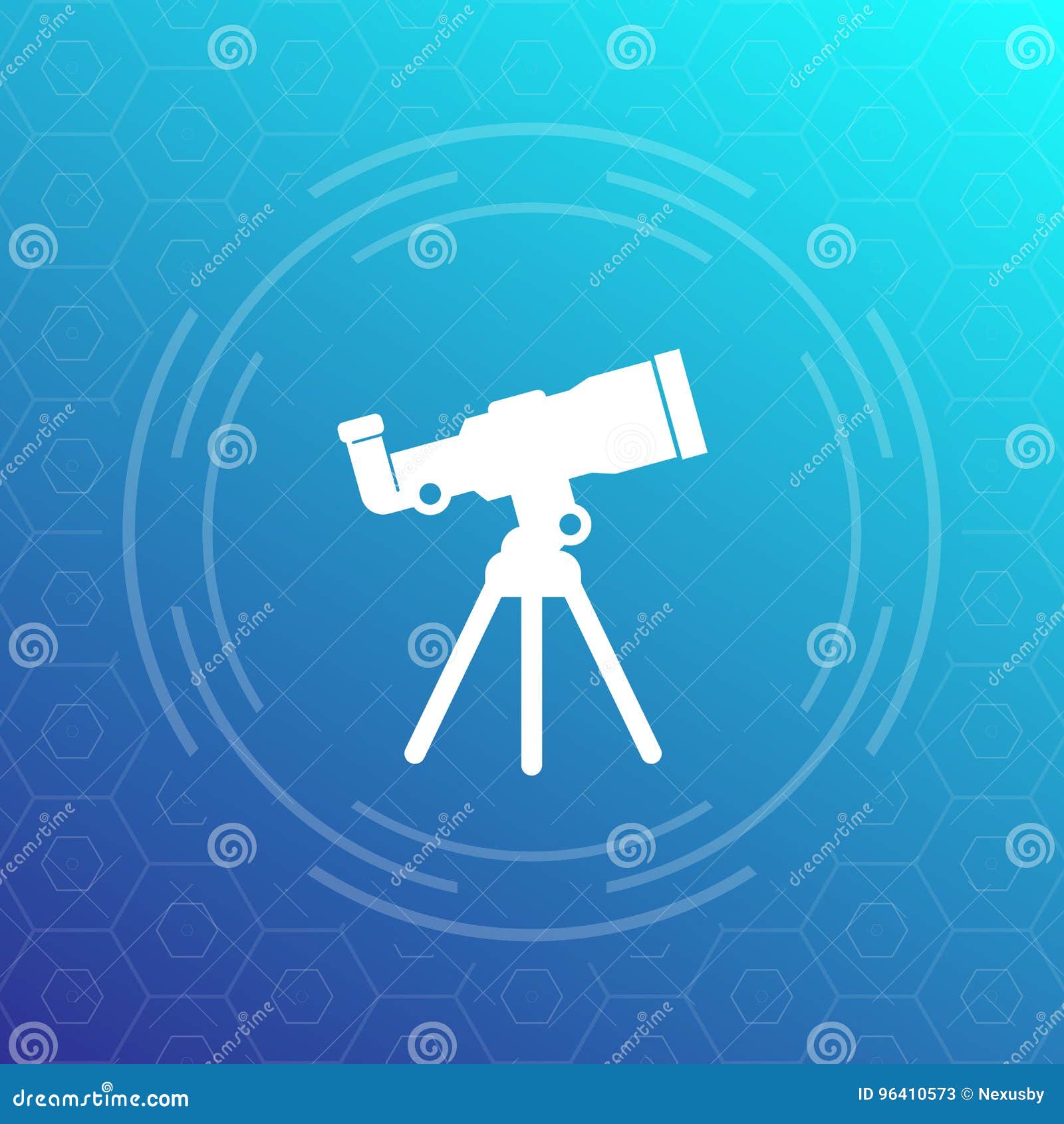 Telescope Icon, Space Observation, Astronomy Stock Vector ...