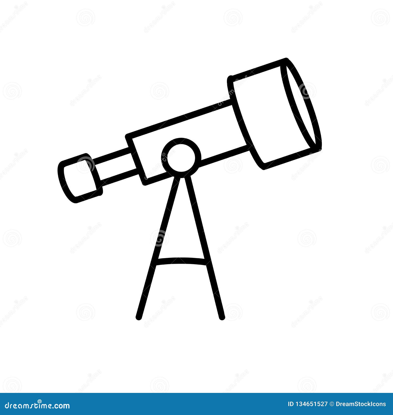 Telescope Icon Vector Isolated on White Background, Telescope Sign ...
