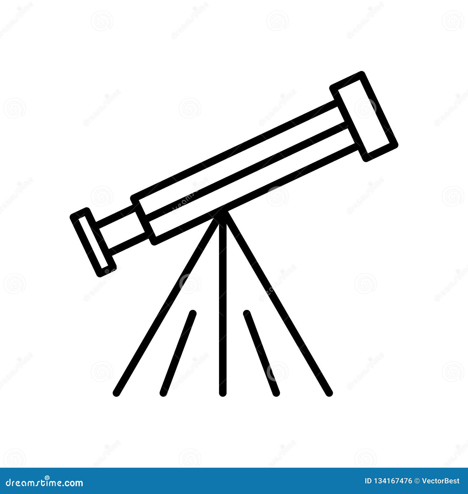 Telescope Icon Vector Isolated on White Background, Telescope Sign ...