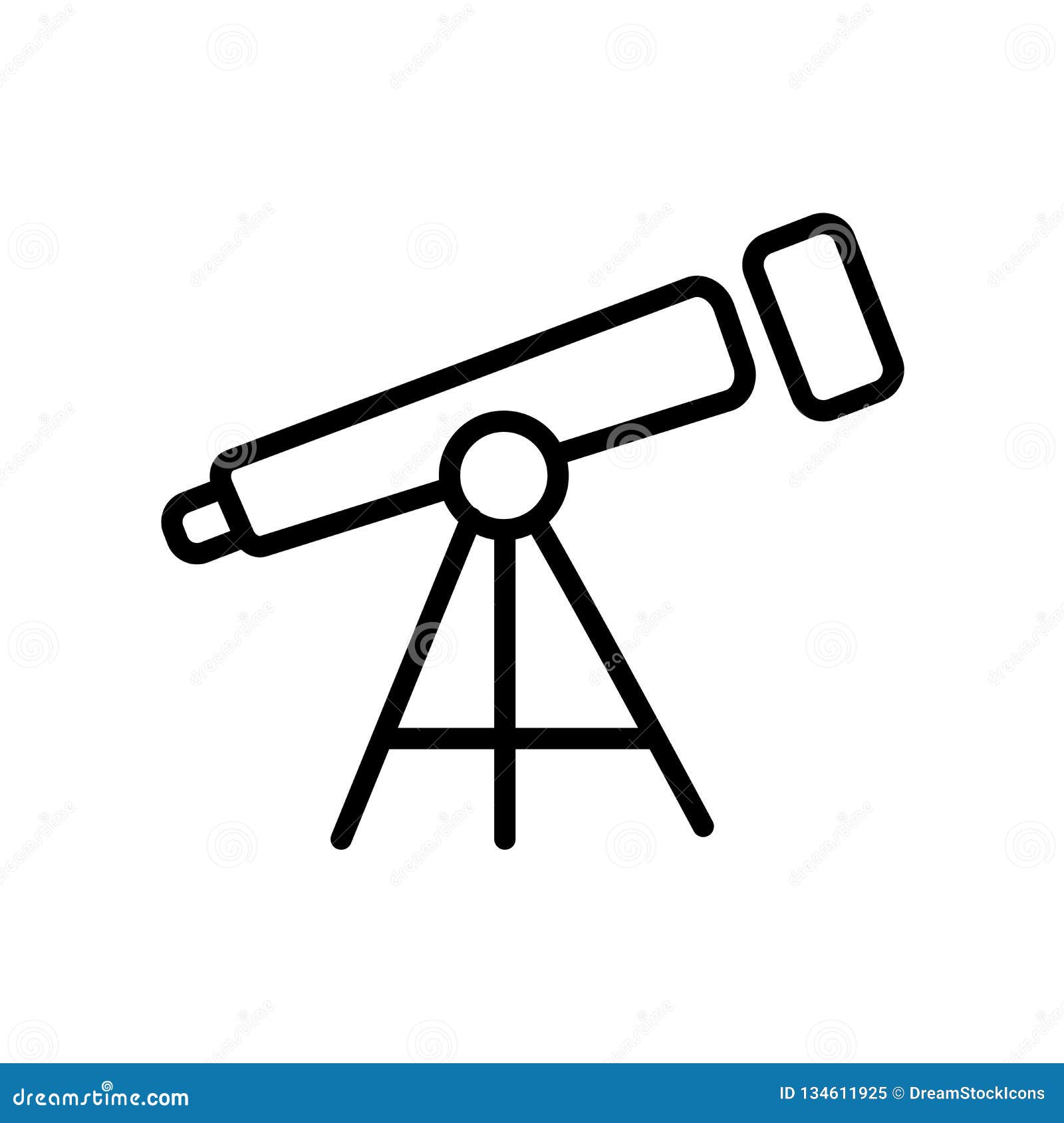 Telescope Icon Vector Isolated on White Background, Telescope Sign ...