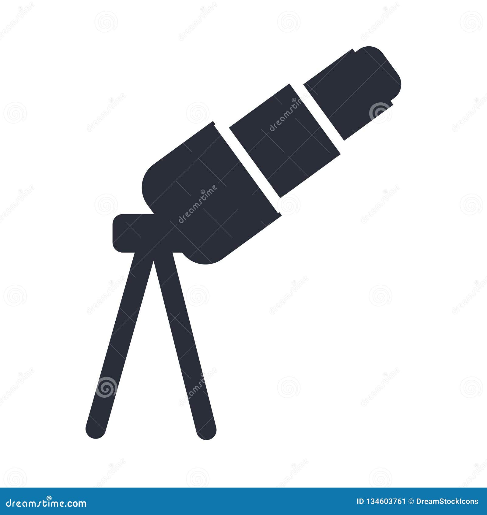 Telescope Icon Vector Sign and Symbol Isolated on White Background ...