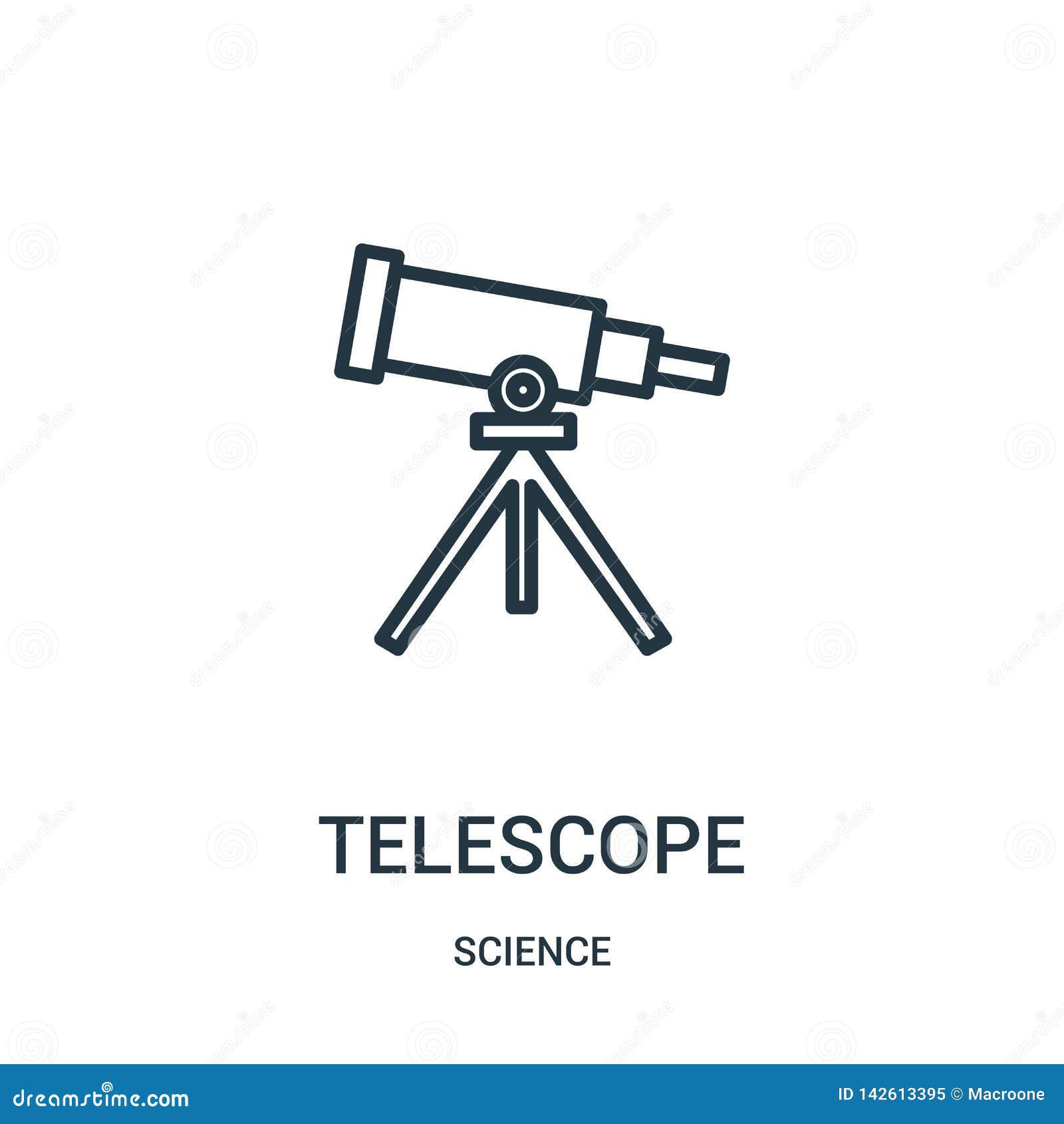 Telescope Icon Vector from Science Collection. Thin Line Telescope ...
