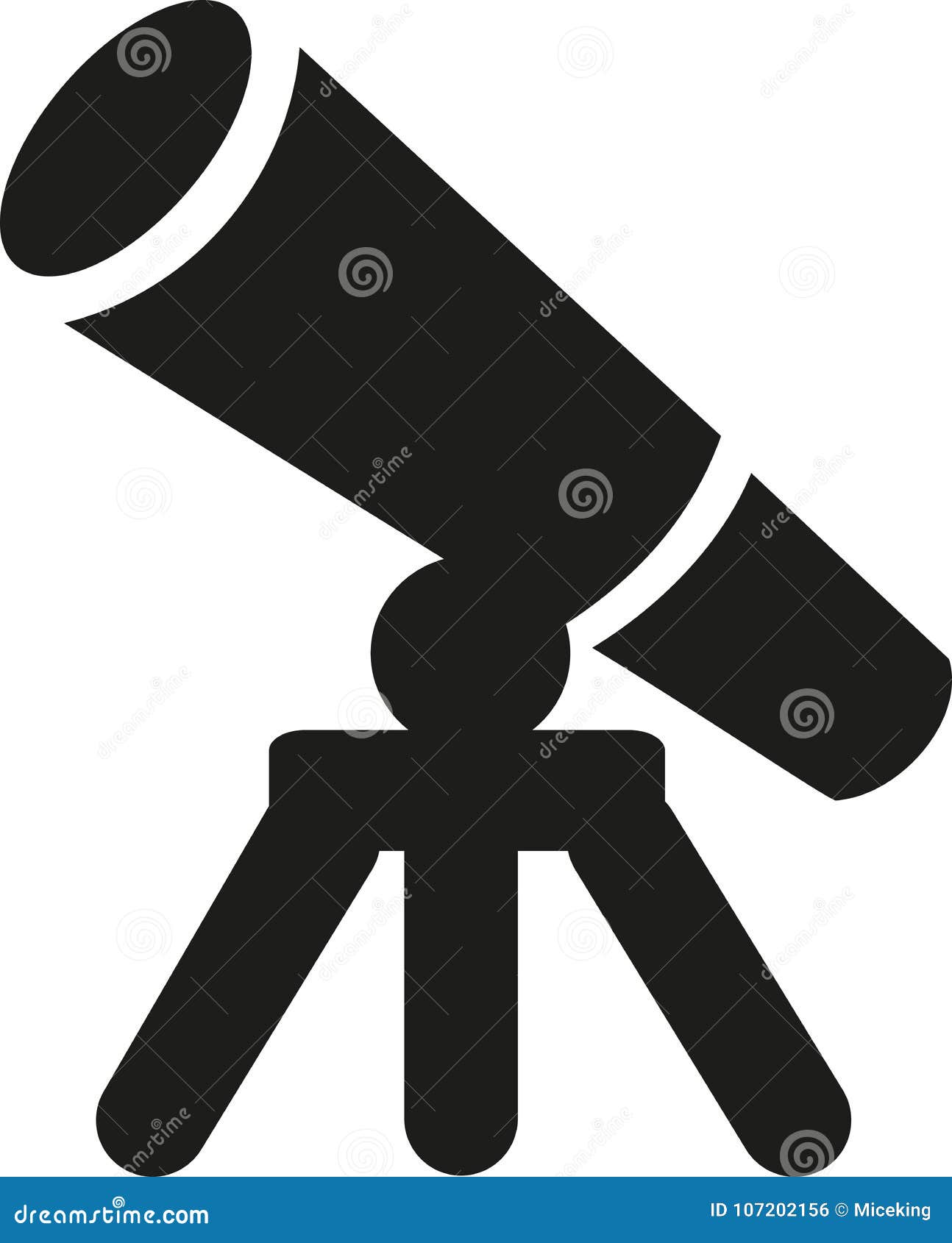 Telescope icon vector stock vector. Illustration of pictogram - 107202156