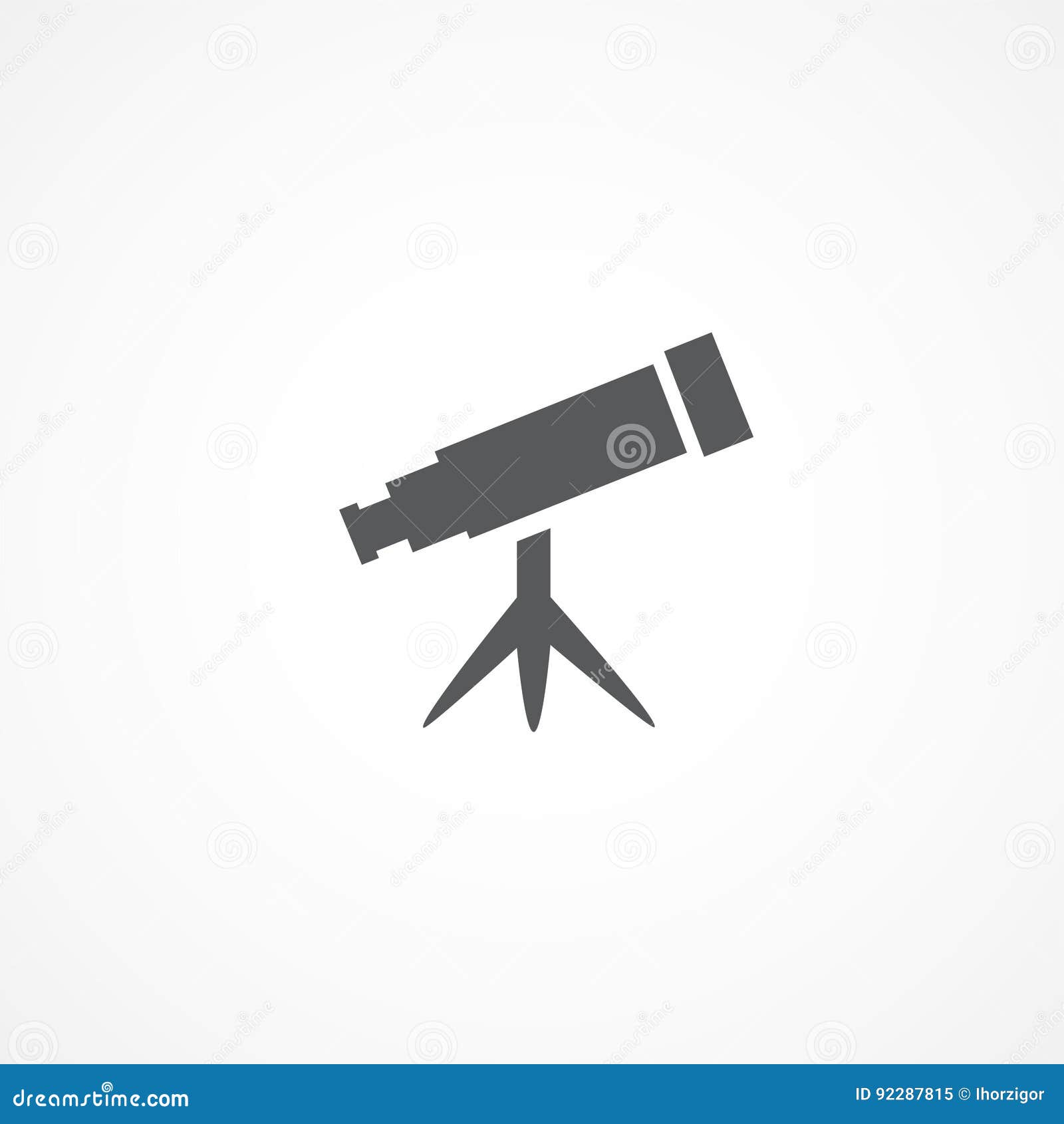 Telescope Icon stock vector. Illustration of focus, optical - 92287815