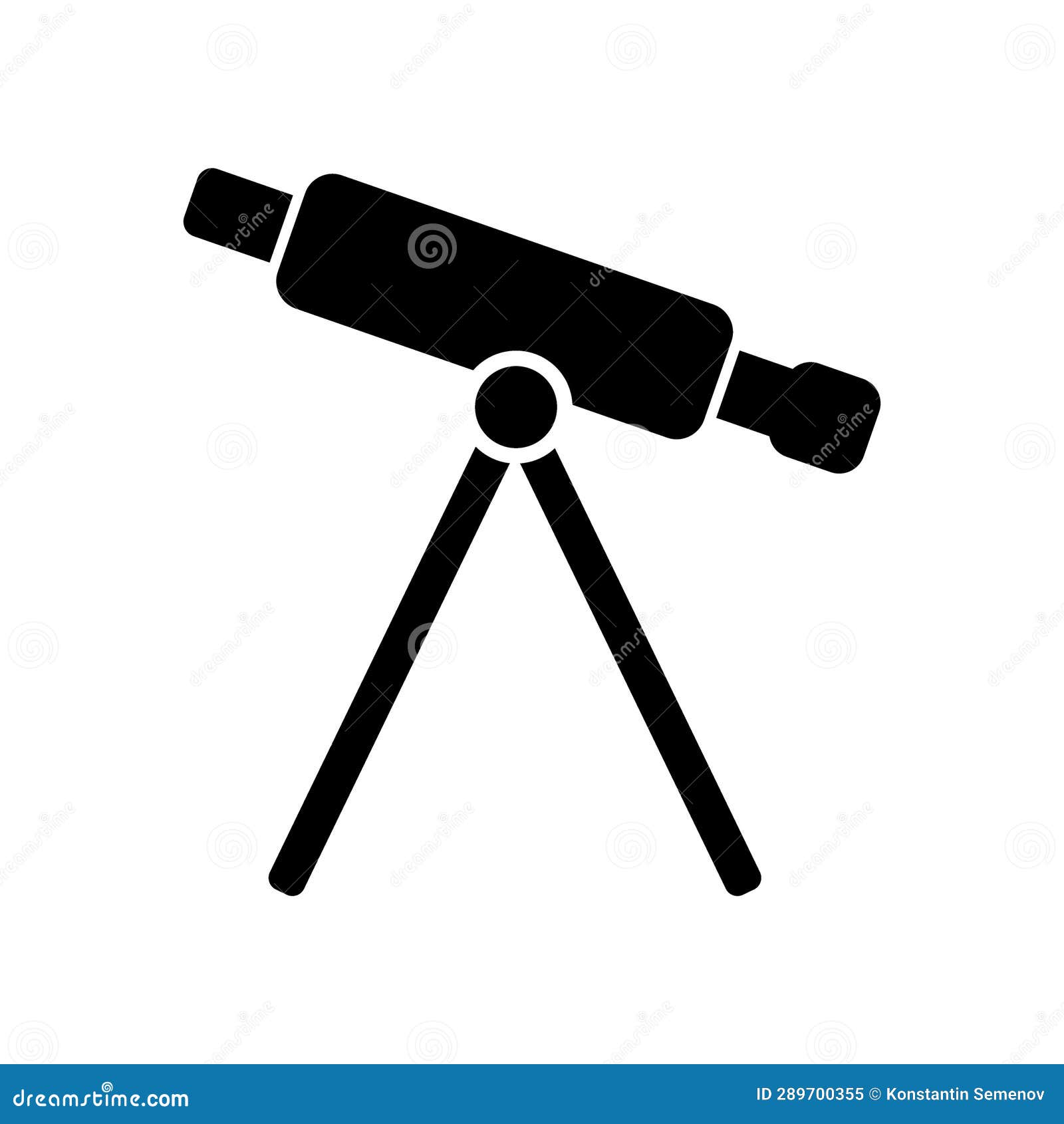 Telescope icon on white stock illustration. Illustration of device ...