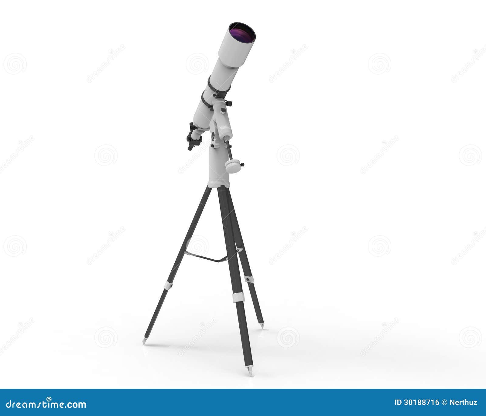 Telescope Isolated on White Background Stock Illustration ...