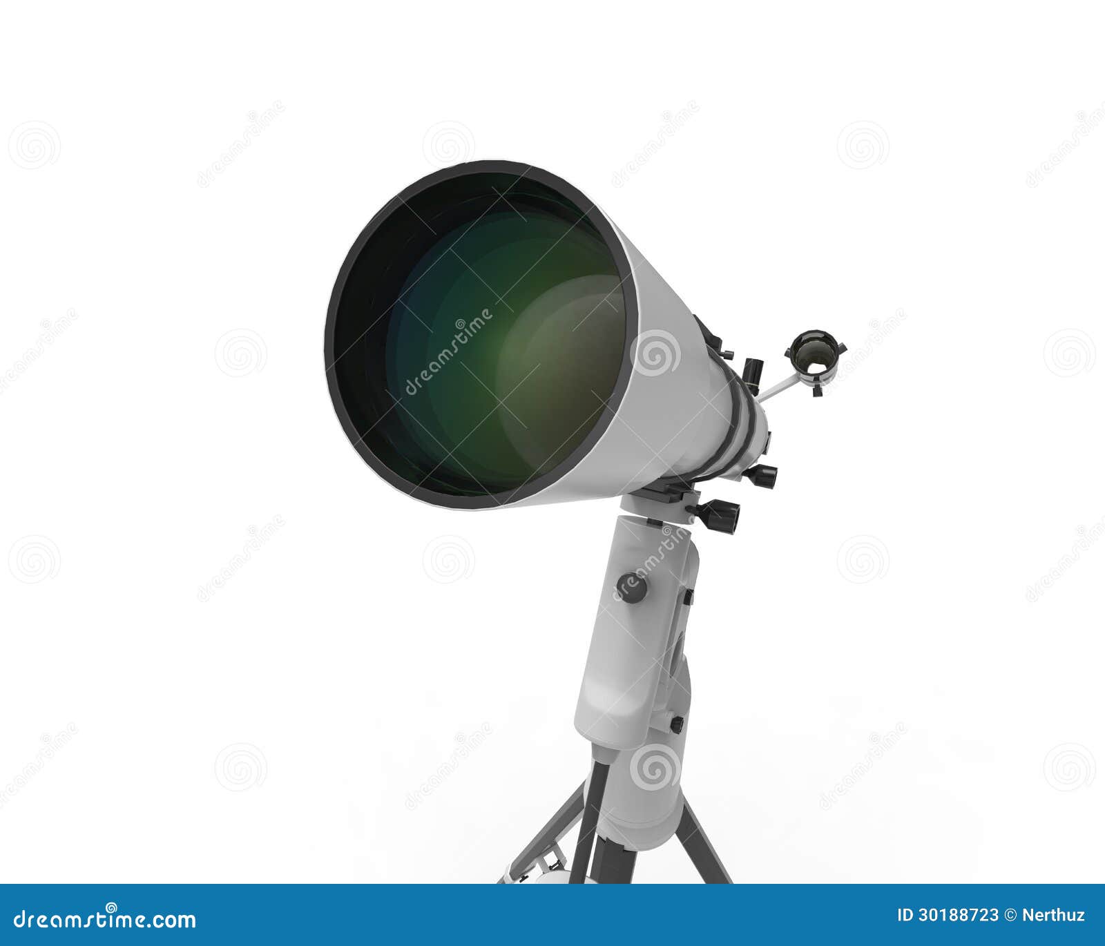 Telescope Isolated on White Background Stock Illustration ...