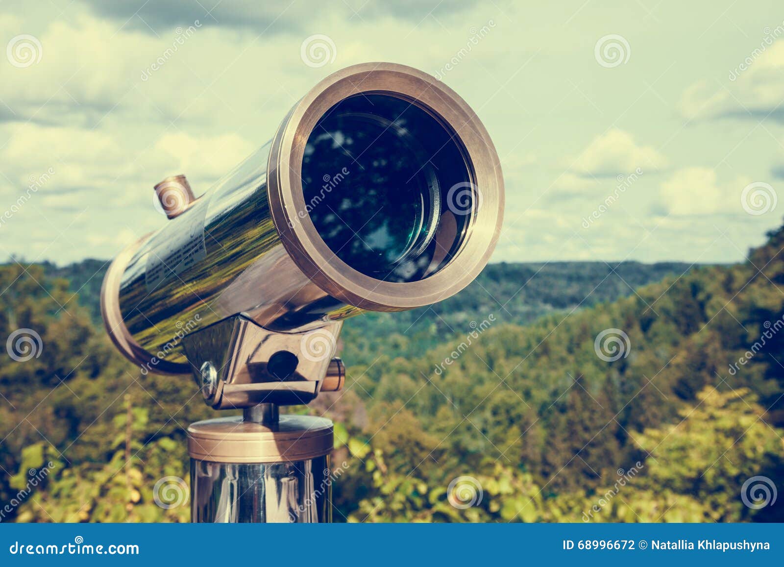Telescope for Landscape Exploring. Stock Photo - Image of spyglass ...