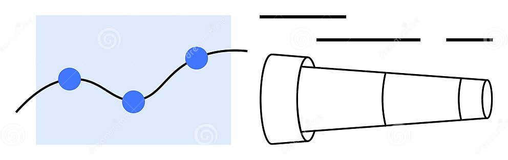 Telescope and Line Graph Illustrating Data Analysis and Future ...
