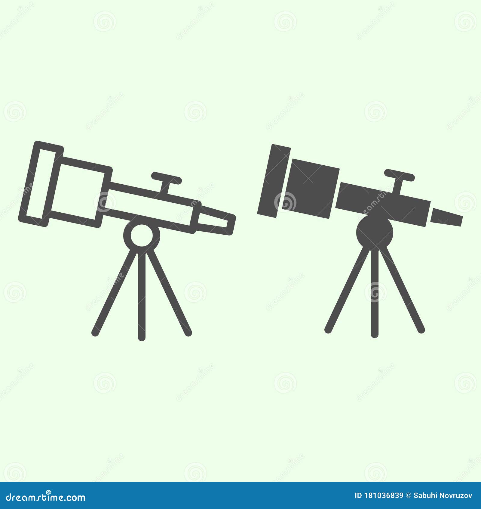 Telescope Line and Solid Icon. Astronomy Telescopes Observe Tool ... Telescope Line and Solid Icon. Astronomy Telescopes Observe Tool ...
