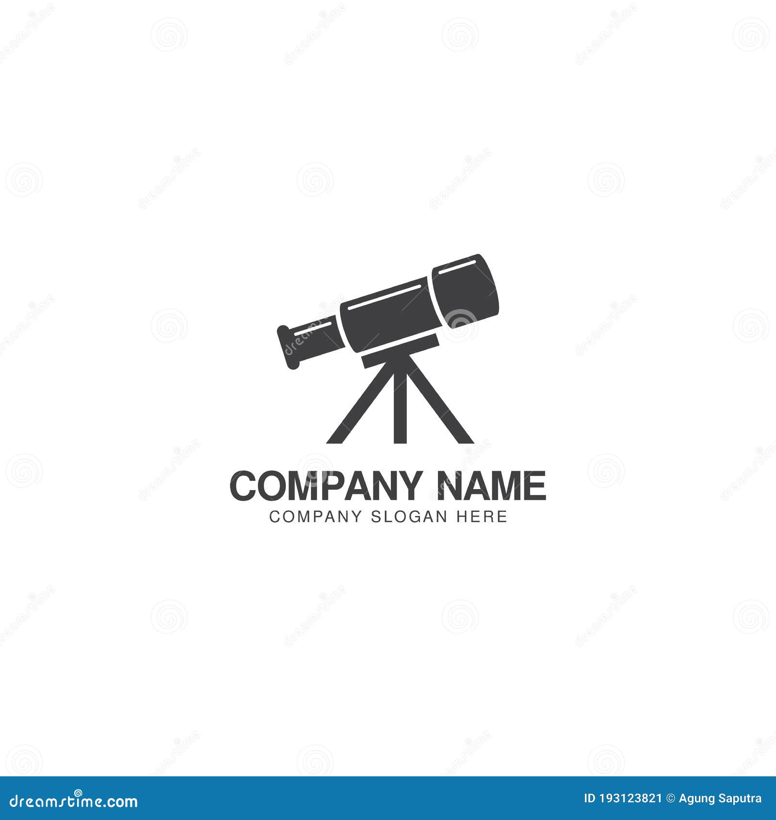 Telescope logo design stock vector. Illustration of optical - 193123821