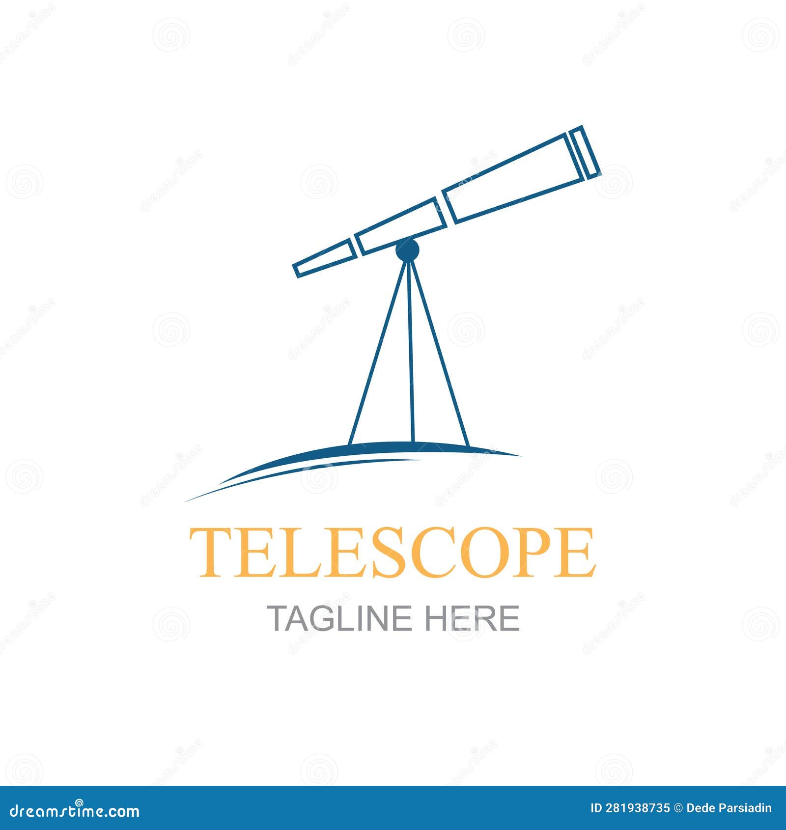 Telescope Logo and Symbol Design Vector Template Stock Vector ...