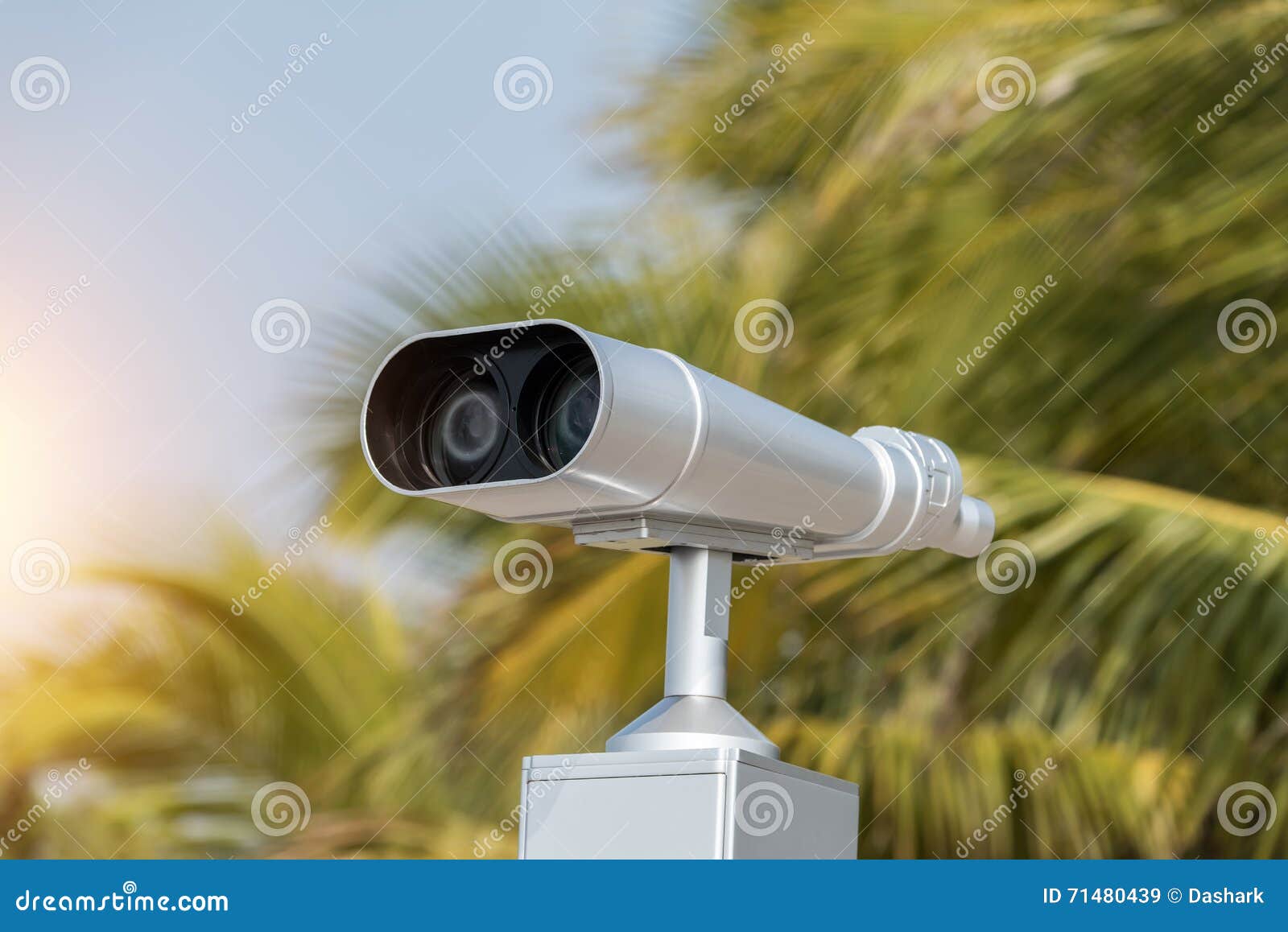 Telescope for Looking the Birds and Animals Stock Image - Image of ...