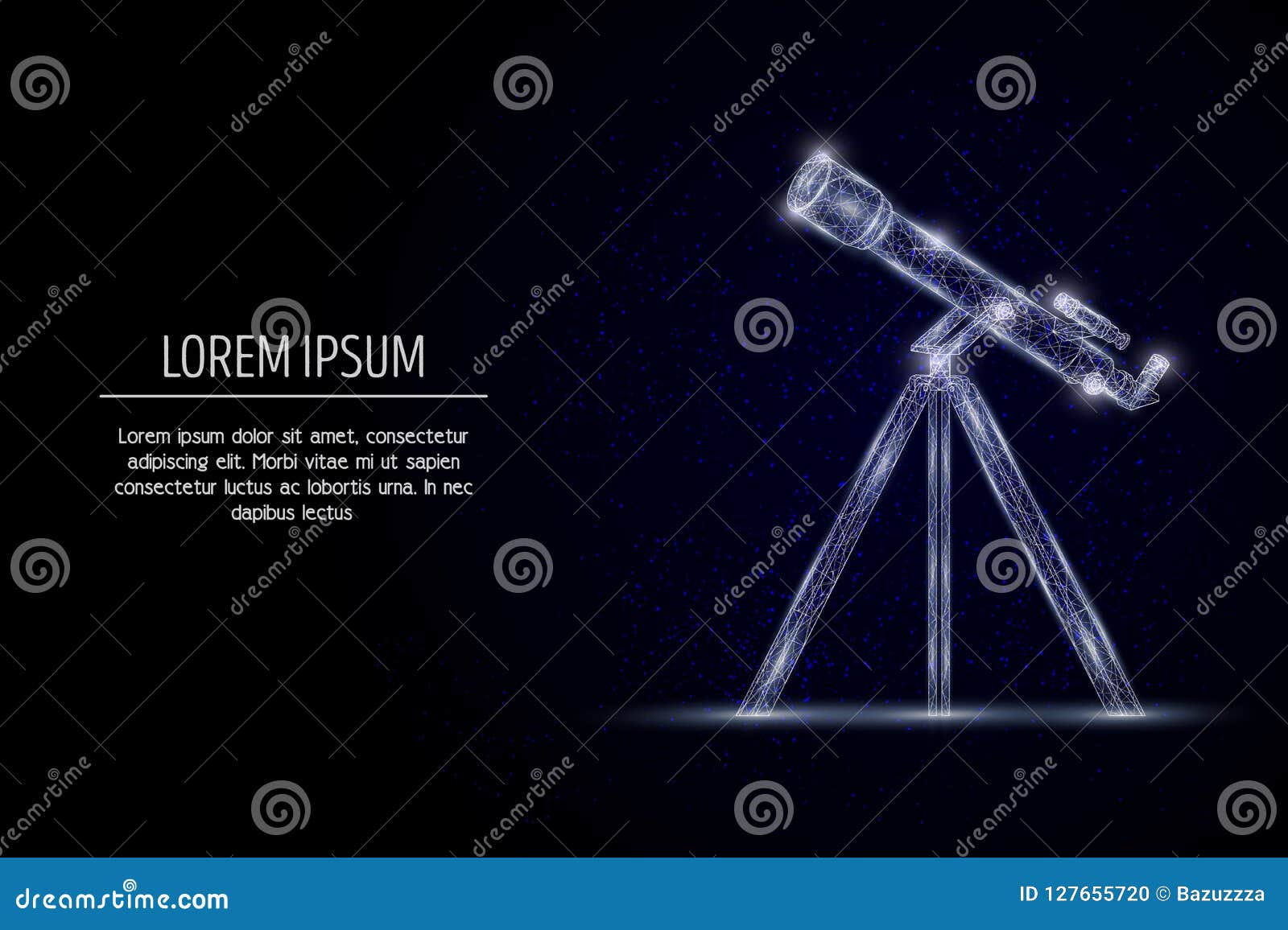Telescope Vector Geometric Polygonal Art Style Design Stock Vector ...