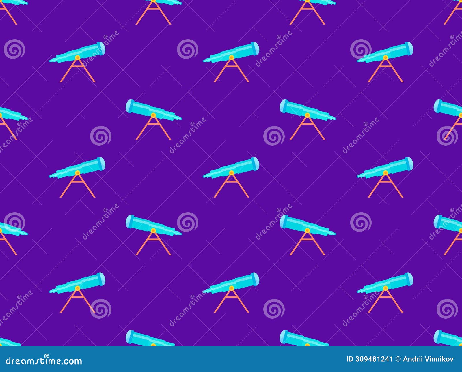 Telescope Seamless Pattern. Telescope on a Tripod. Telescopes of ...
