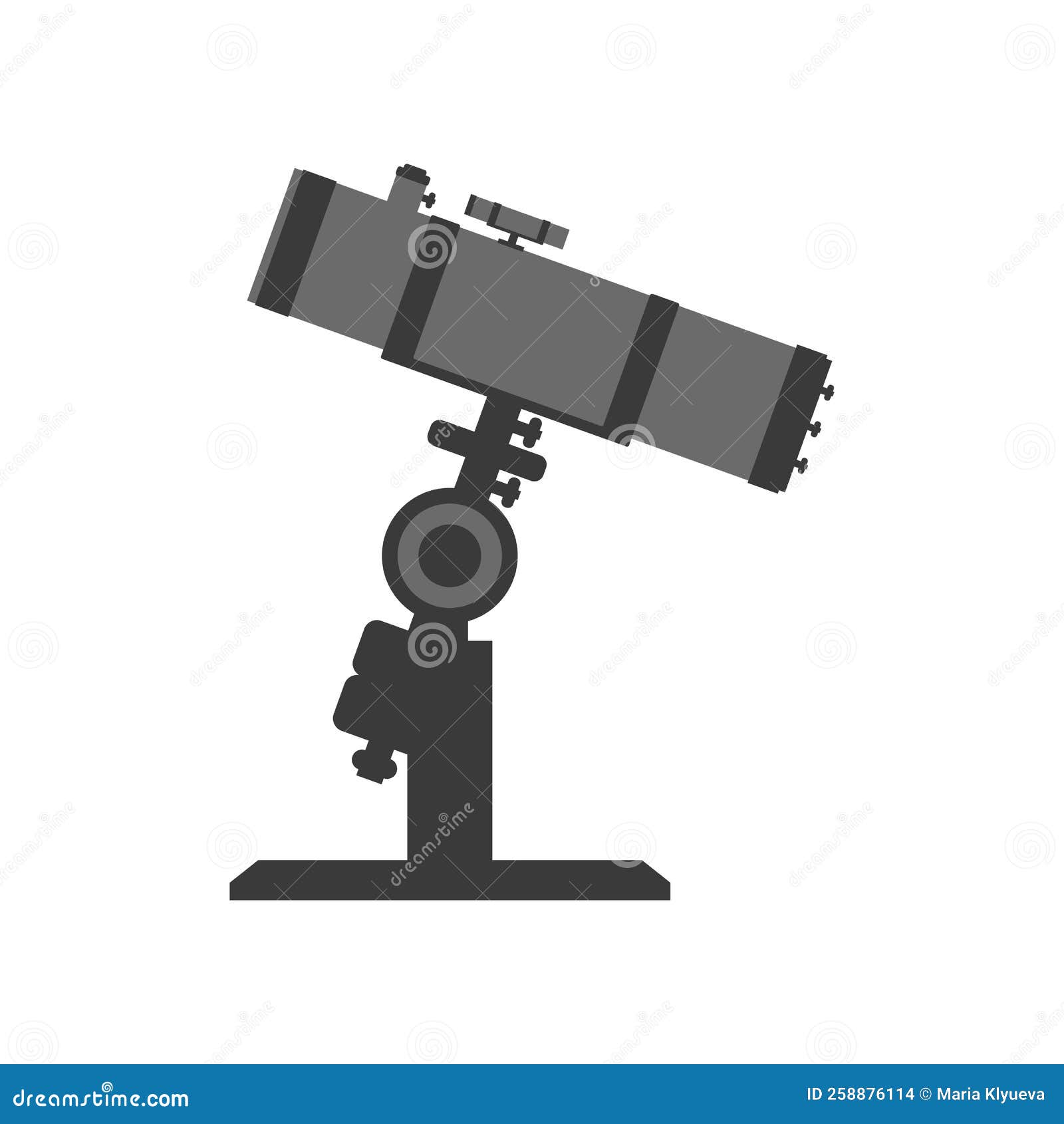 Telescope System Reflector. Flat Picture 2d Vector Stock Vector ...