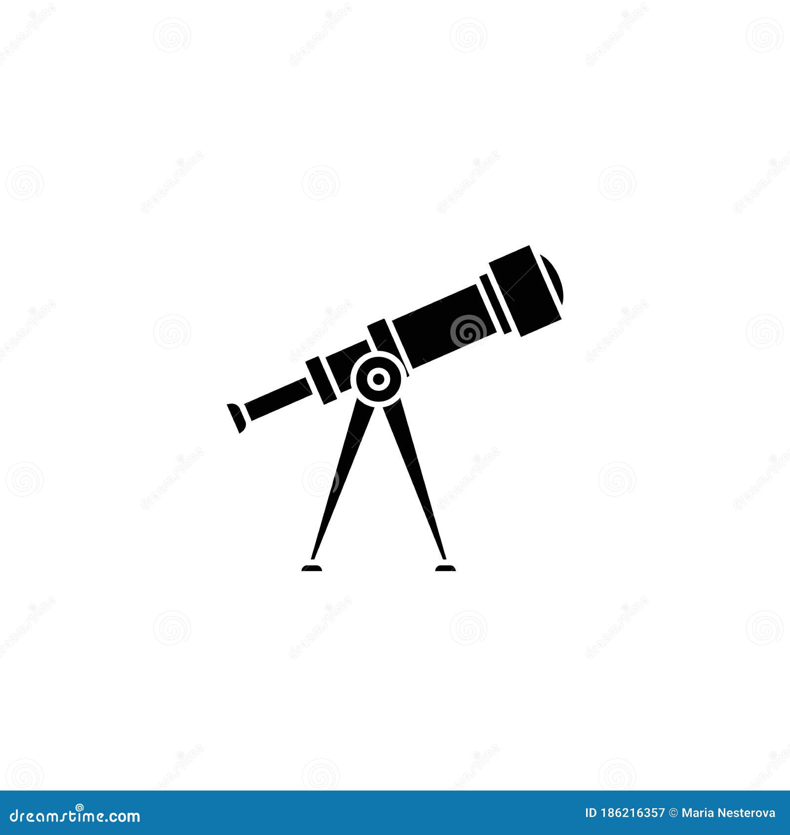 Telescope on Tripod. Science, Searching, Looking Symbol Stock ...