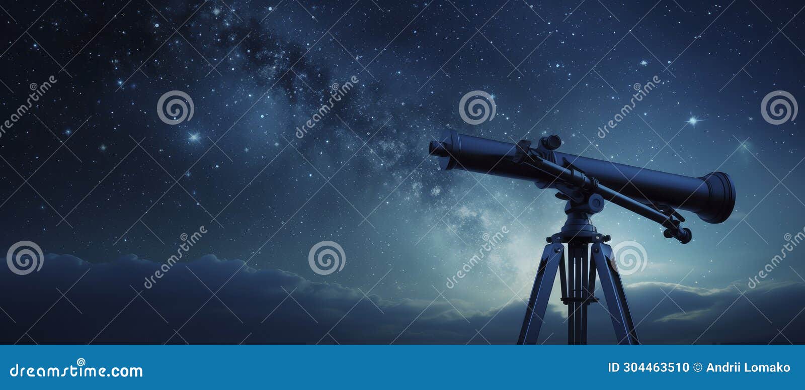 Telescope on Tripod, a Tool for Stargazing and Observation Stock Photo ...