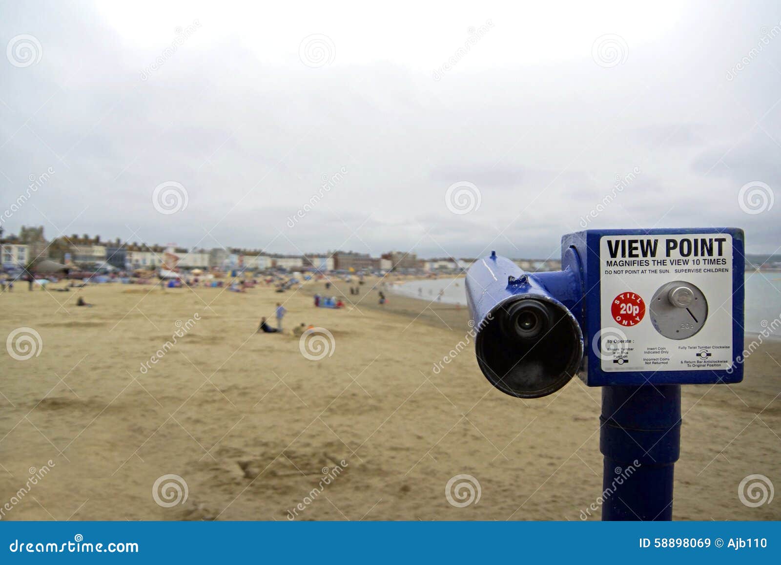 Telescope stock image. Image of resort, view, coast, beach - 58898069