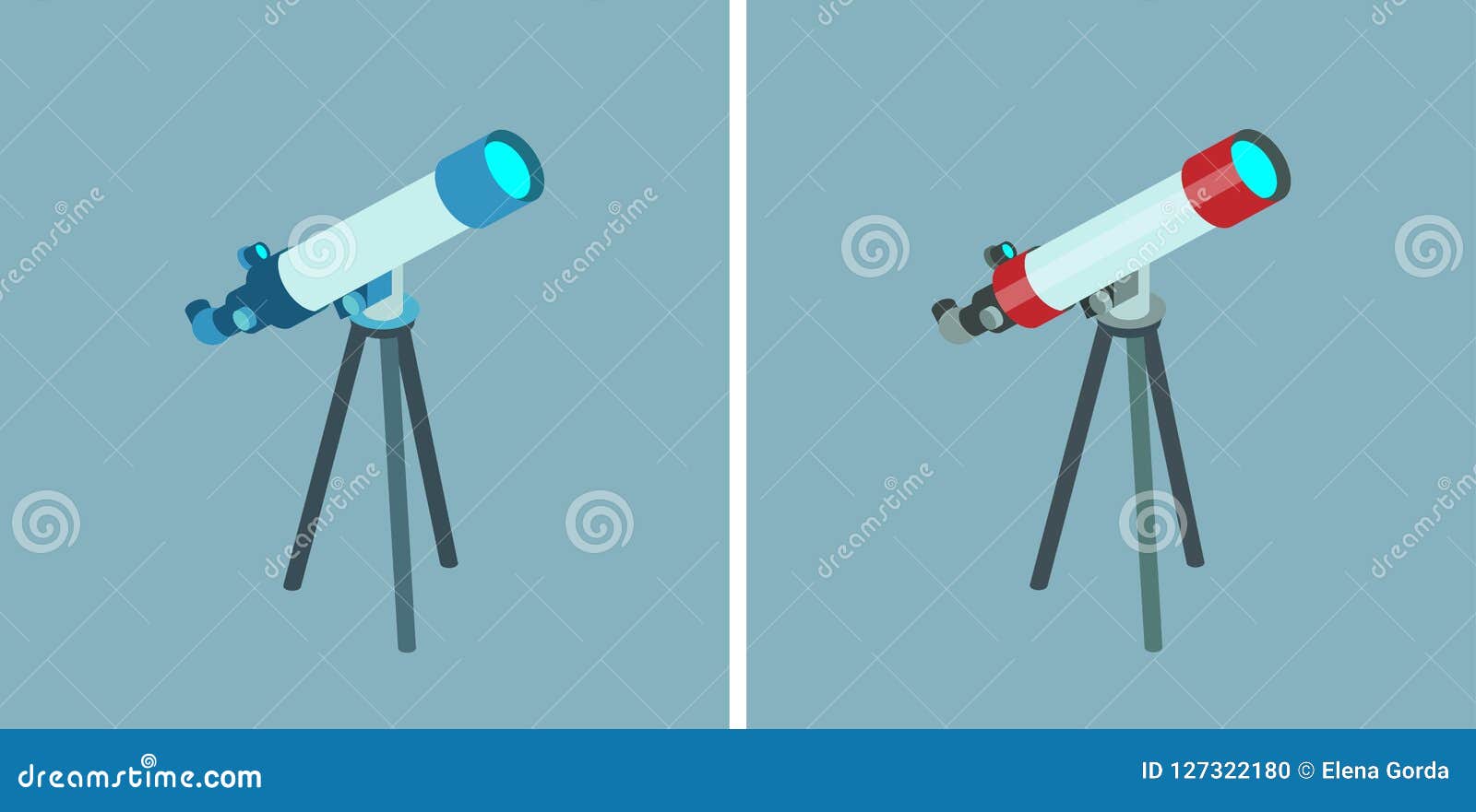 Telescope Vector Isometric Icons Stock Vector - Illustration of ...