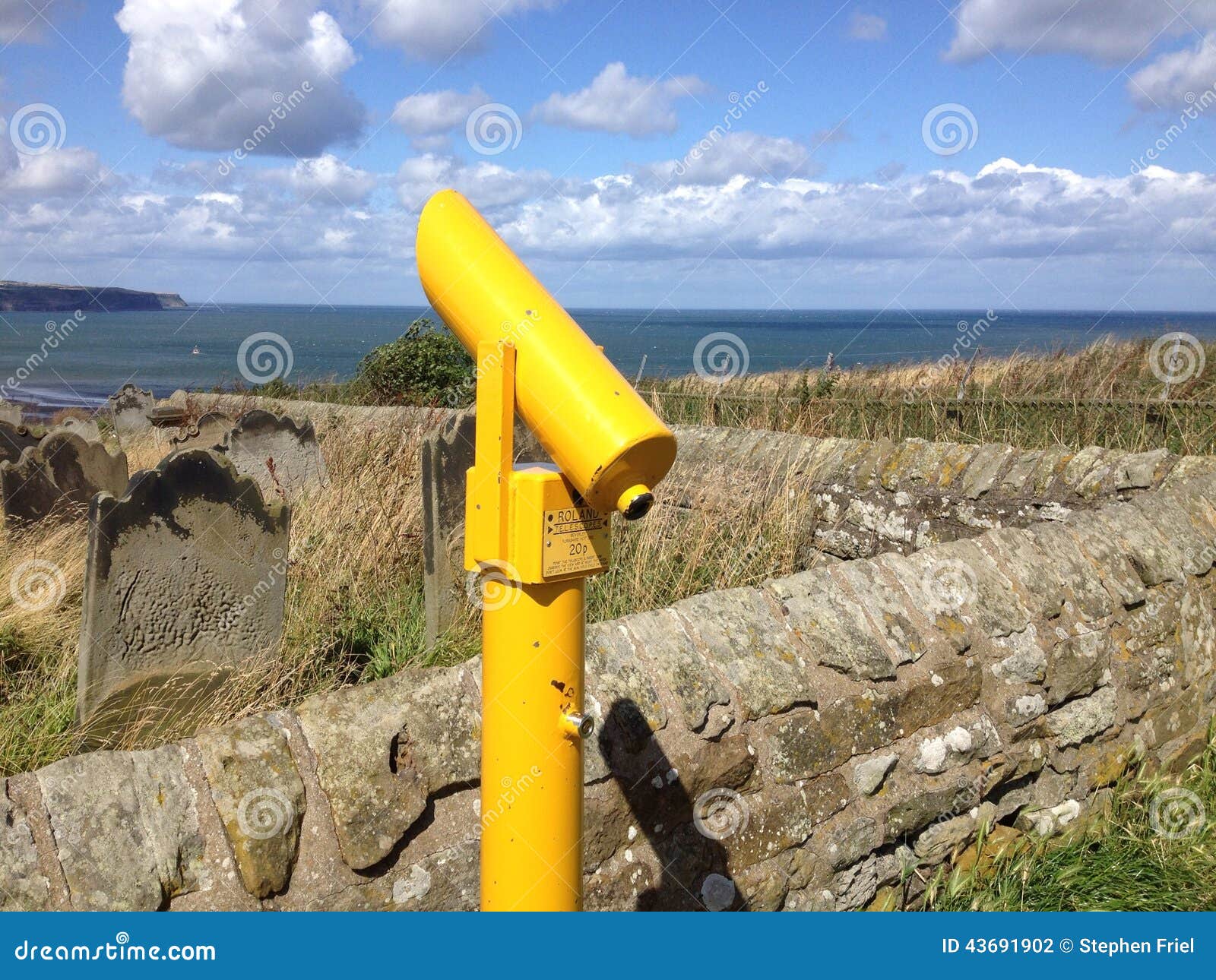 Telescope in yellow stock photo. Image of telescope, yellow - 43691902
