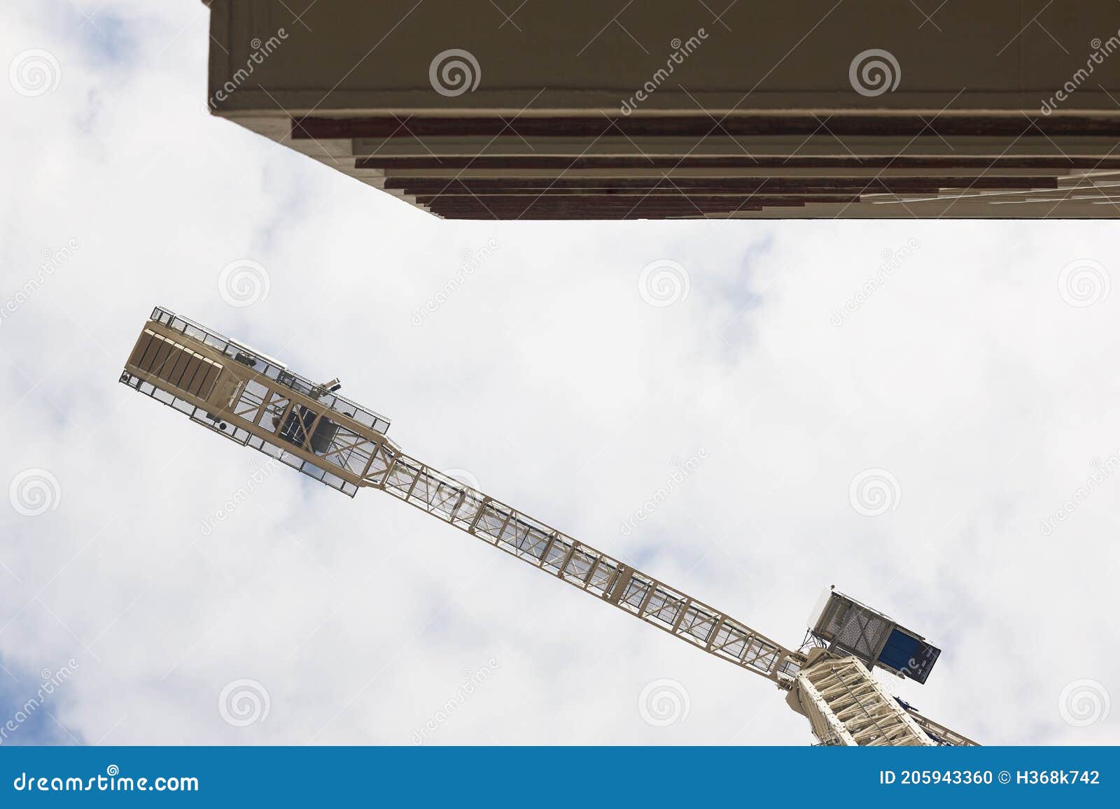 Telescopic Crane and Building. Construction Industry Stock Photo ...
