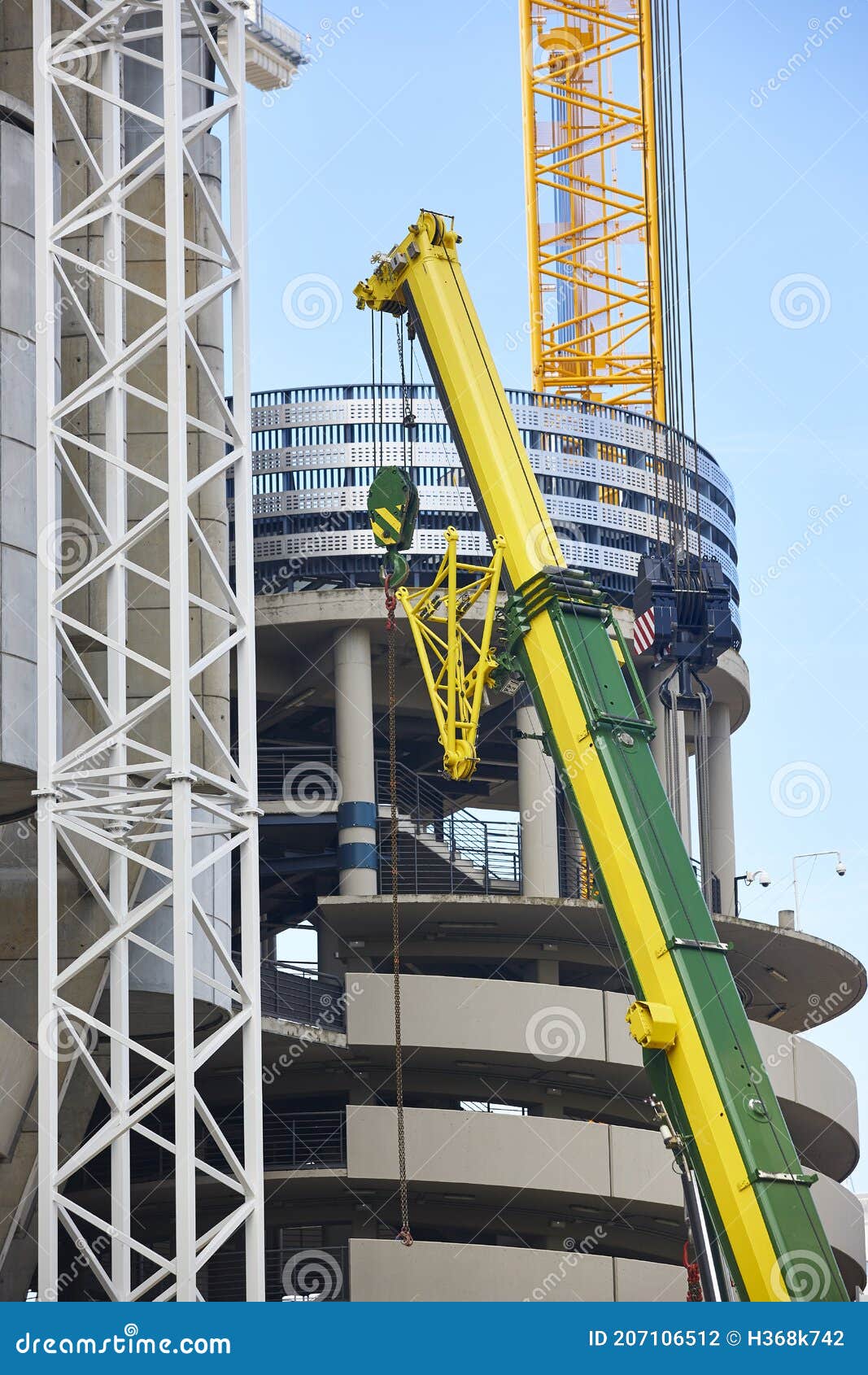 Telescopic Crane in the City. Construction Industry Editorial ...