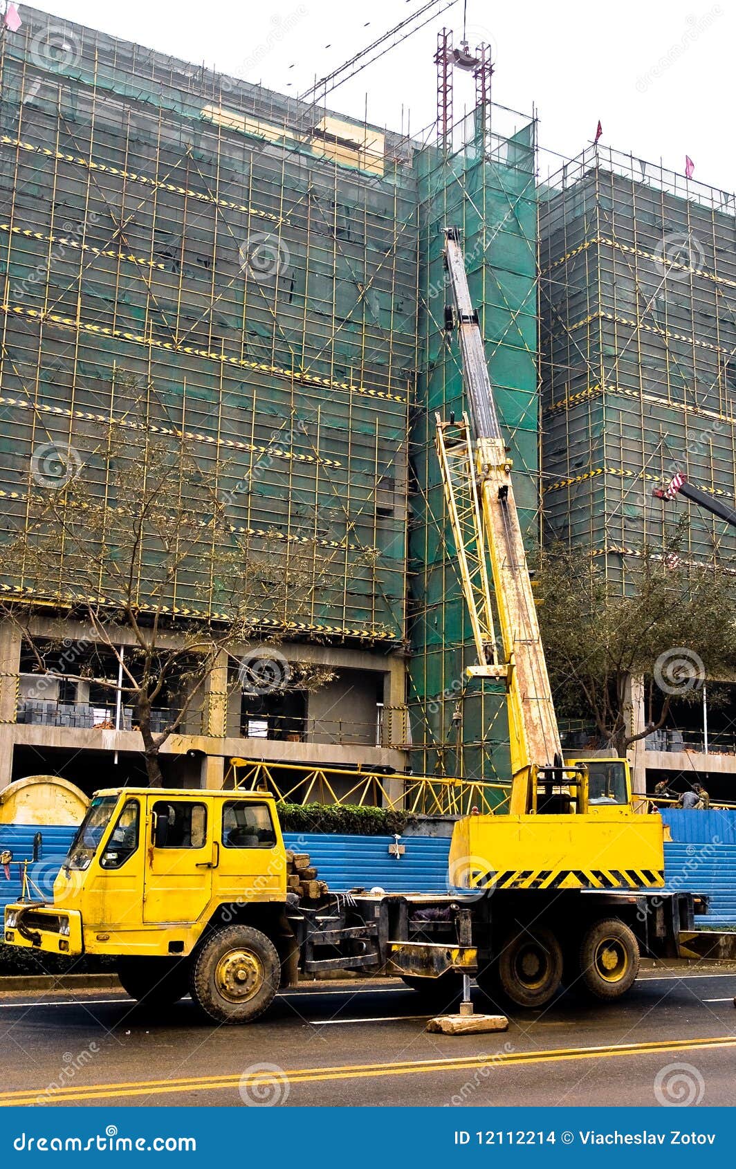 Telescopic Crane Control Cabin And Gib Arm. Royalty-Free Stock Photo ...